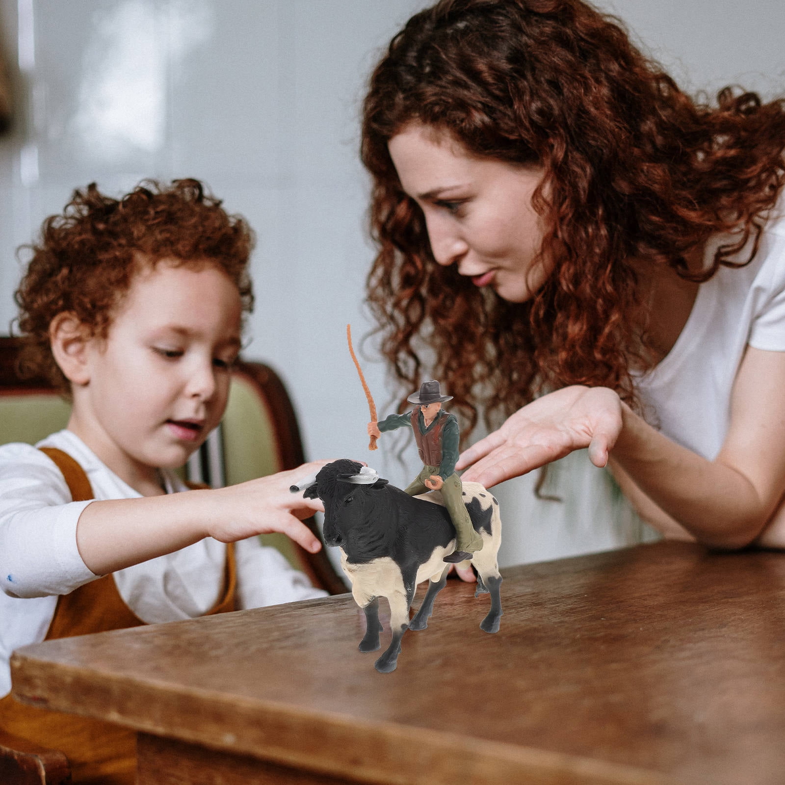 PENIKOKO 1 Set Bullfighter and Bull Figurine Assorted Color For Outdoor ...