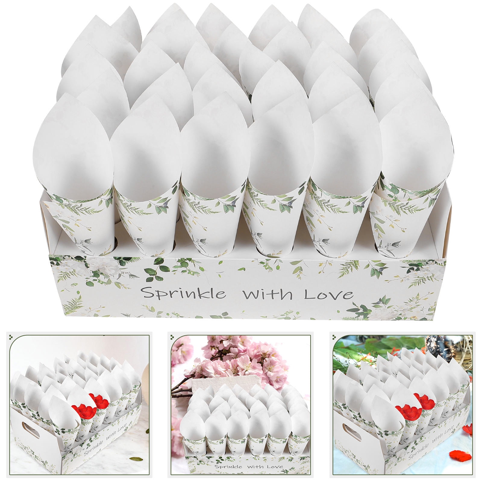 PENIKOKO Wedding Confetti Cones Paper 1 Set 14.15x8.84x8.84in - Walmart.com