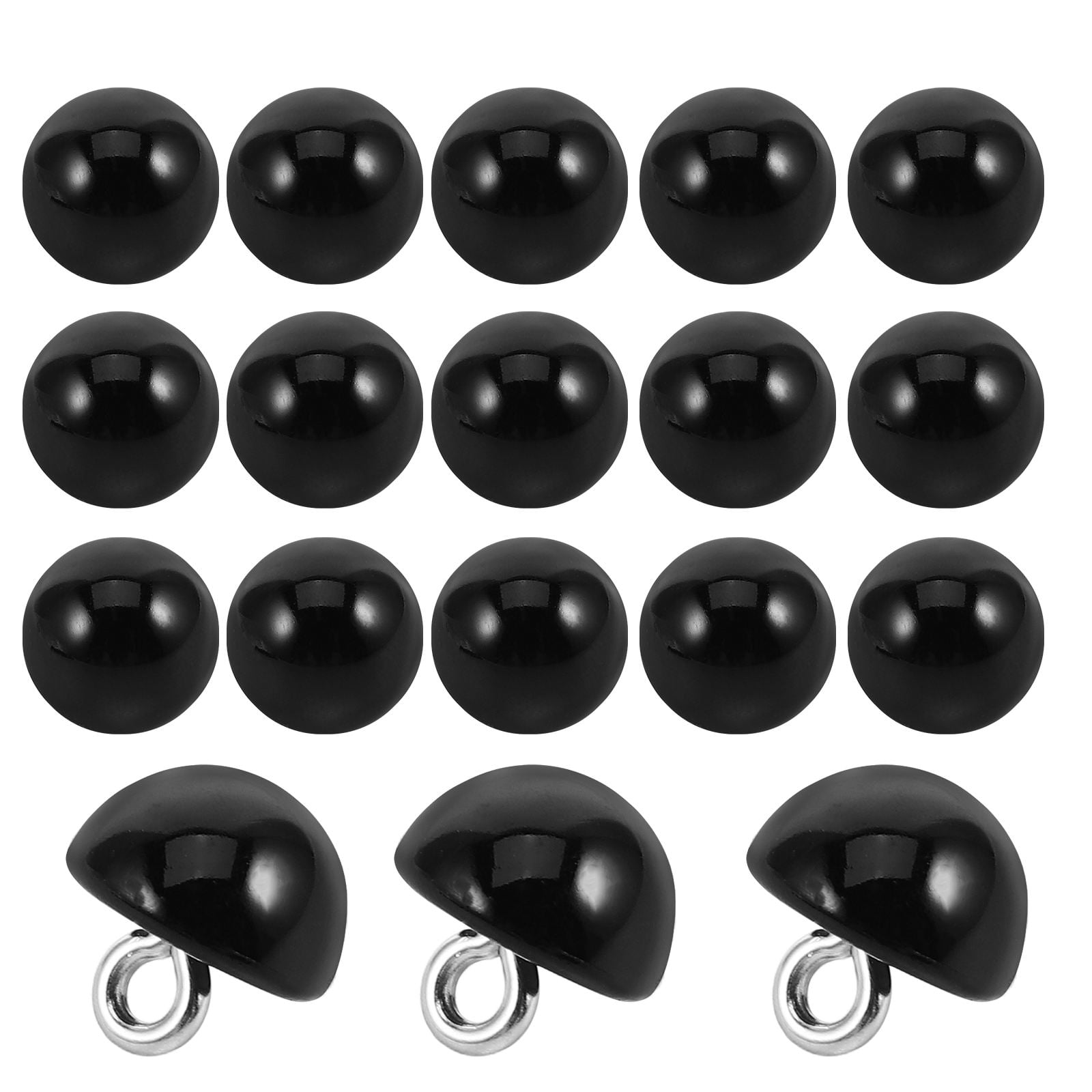 PENIKOKO 100Pcs Elegant Black Embellished Buttons for Clothes ...