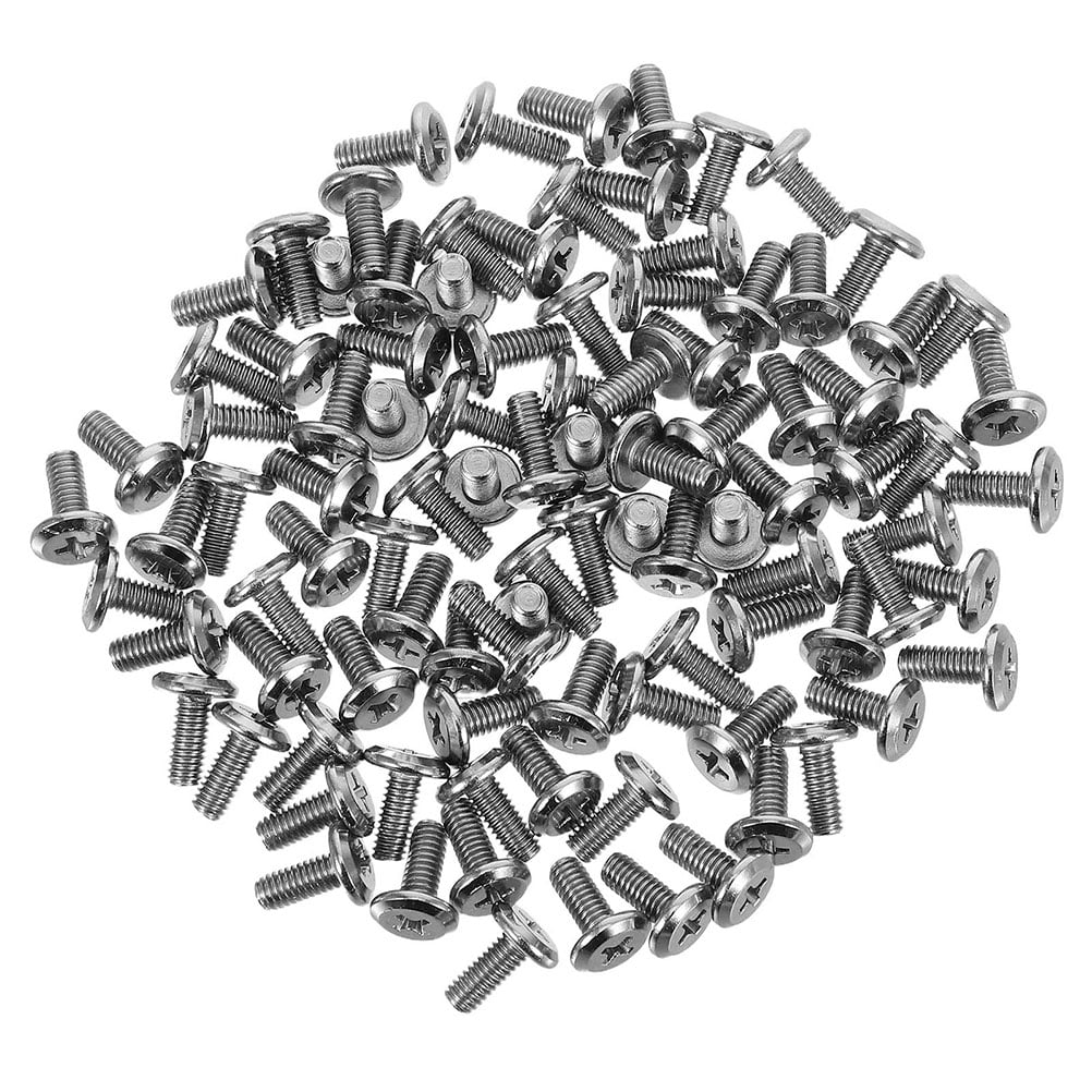 PENIKOKO 100Pcs Fastener Screws for Bed Frame Replacement Silver Nickel ...