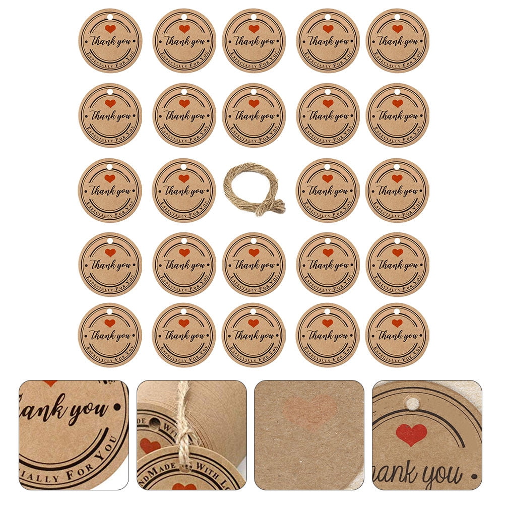 PENIKOKO 100Pcs Strung Marking Tags for Anniversaries Decorations ...