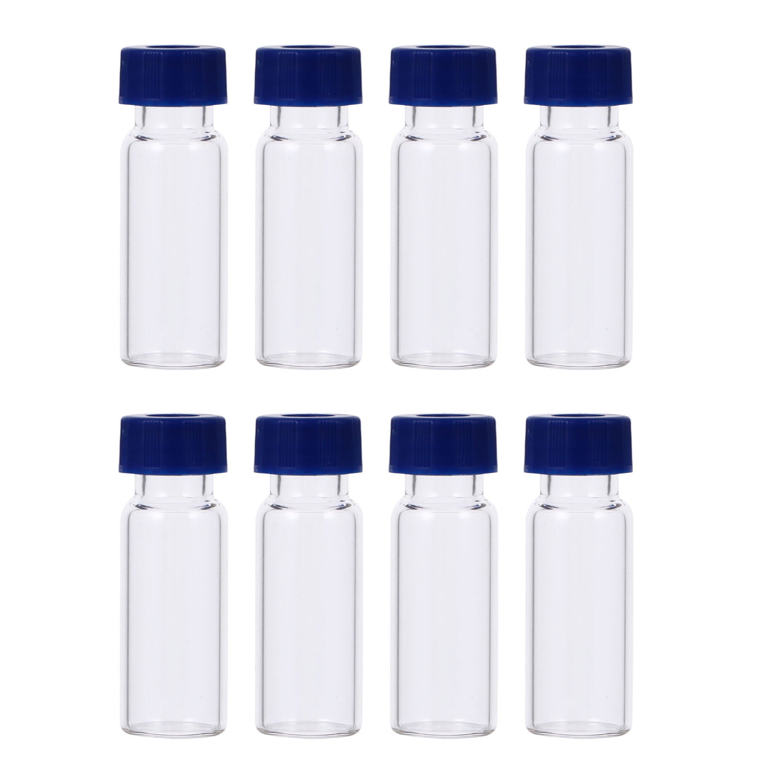 PENIKOKO 100Pcs Transparent Glass Sampling Vials with Polypropylene ...