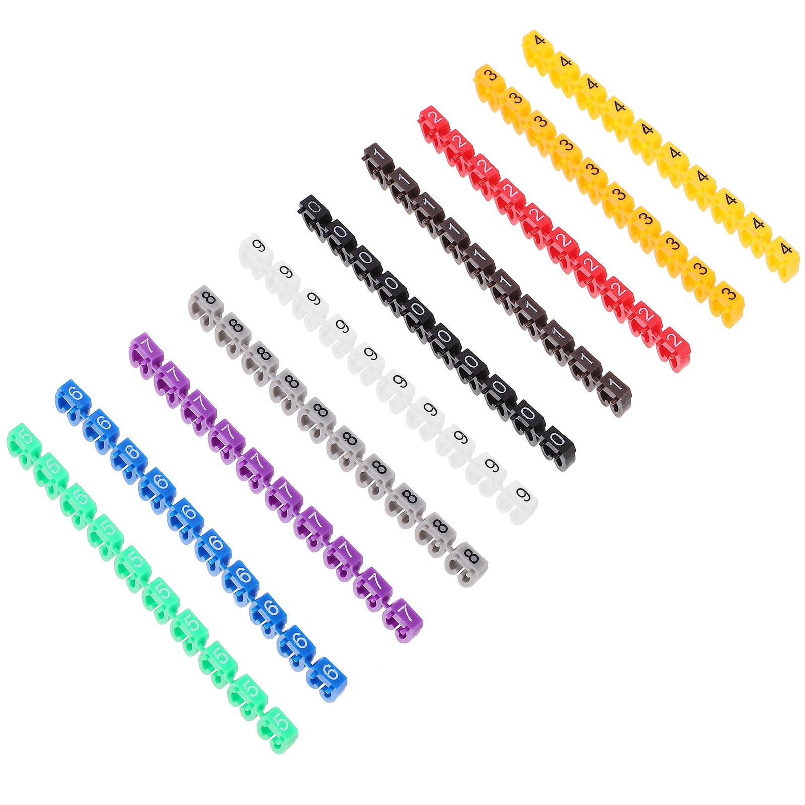 PENIKOKO 100Set Assorted Color Plastic Wire Tags for Cable Management ...