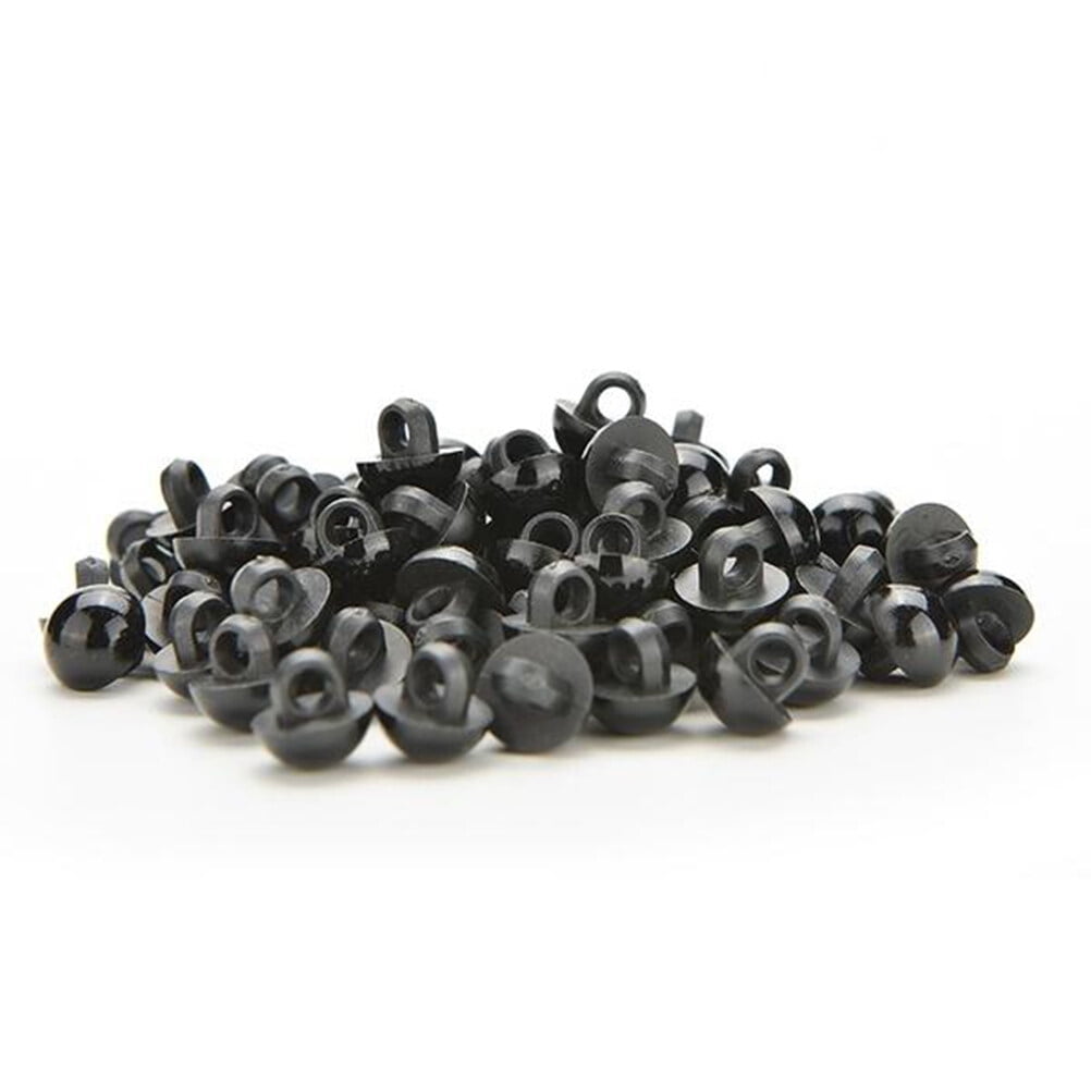 PENIKOKO 100pcs Round Craft Buttons Black Sewing Eyes for Stuffed ...