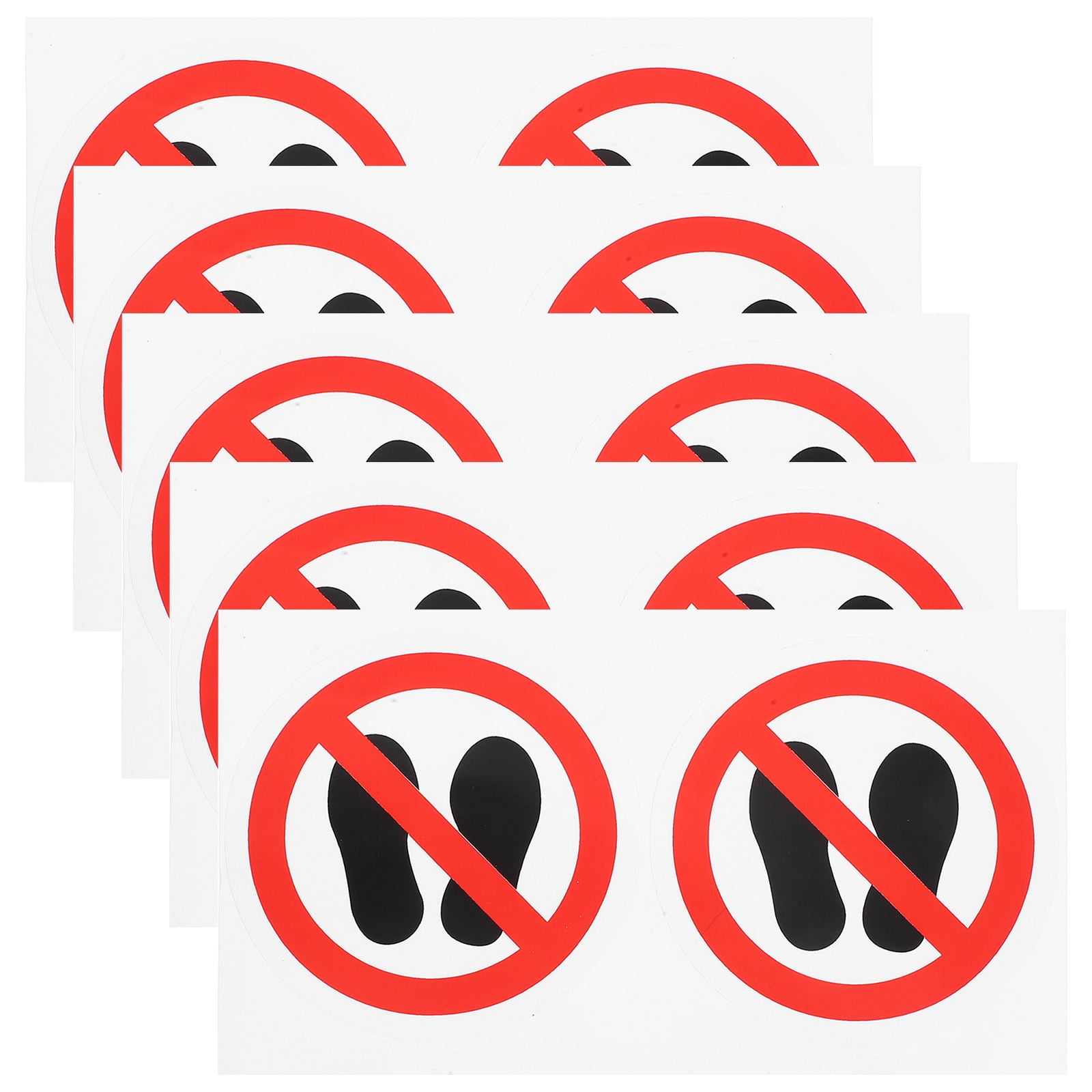 PENIKOKO 10Pack No Step Warning Labels Assorted Color Square Safety ...