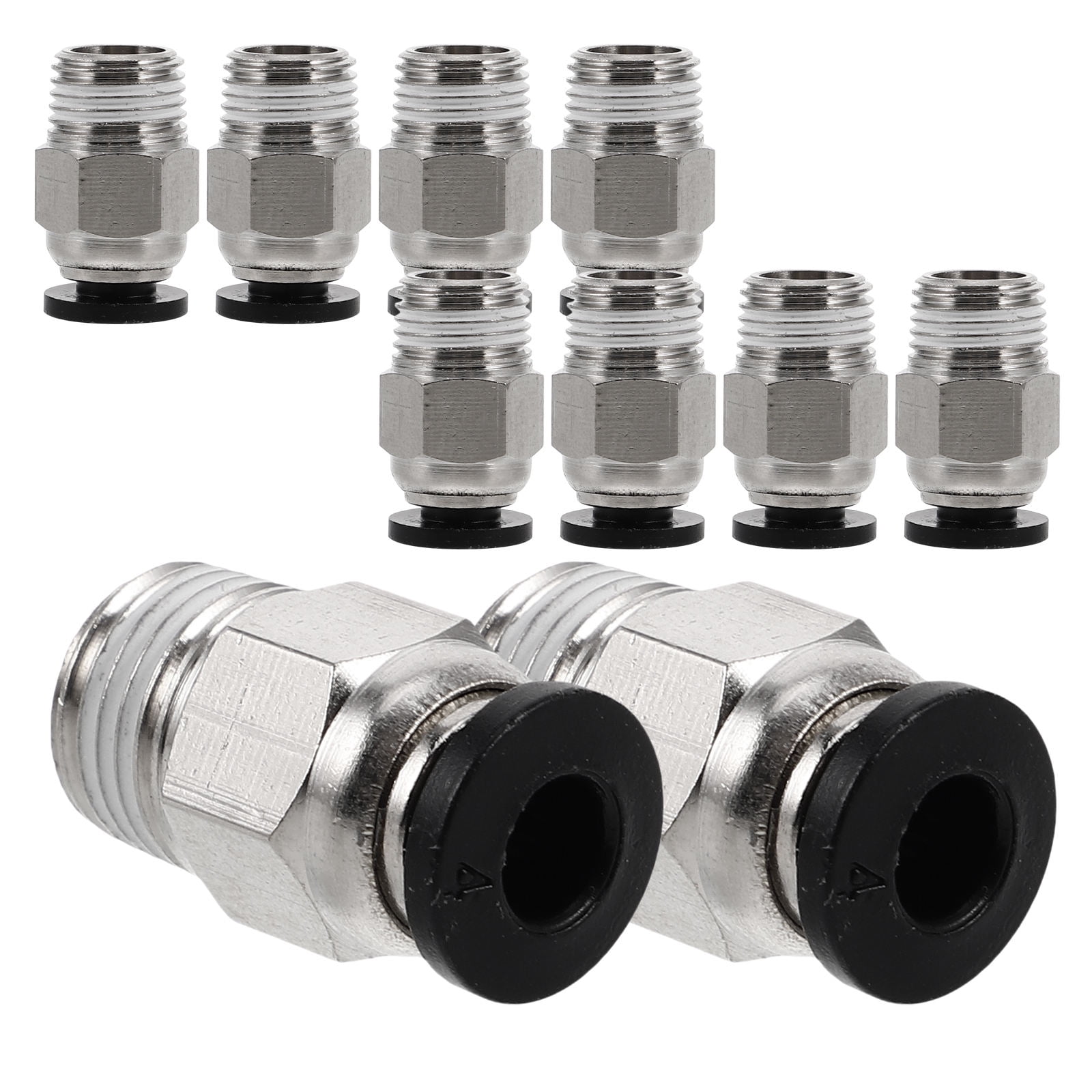 PENIKOKO 10Pcs Bowden Coupler Pneumatic Tube Connector Silver for 3D ...