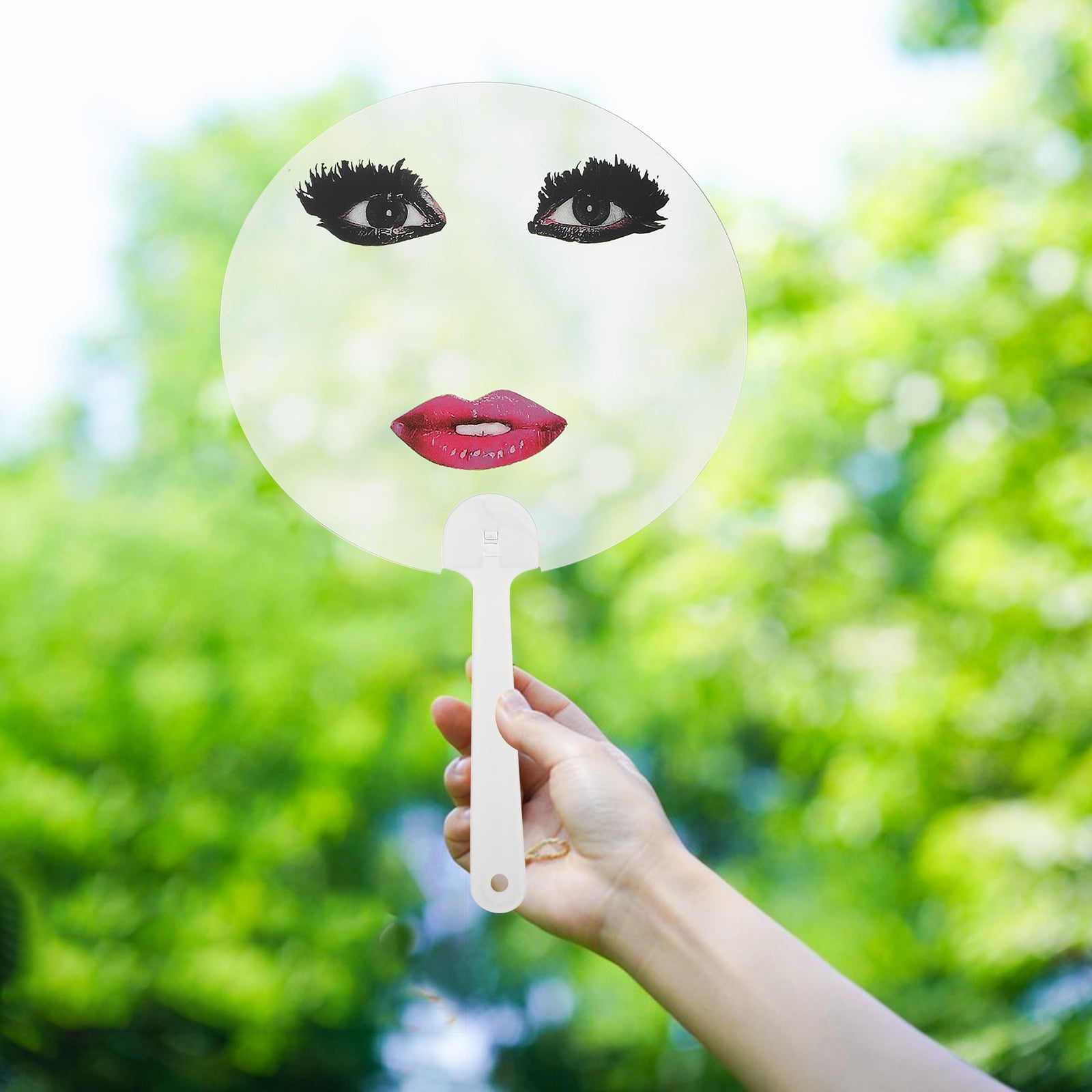 PENIKOKO 10Pcs Diy Painting Fans Handheld Fans Transparent .6x6.7x0.2in ...