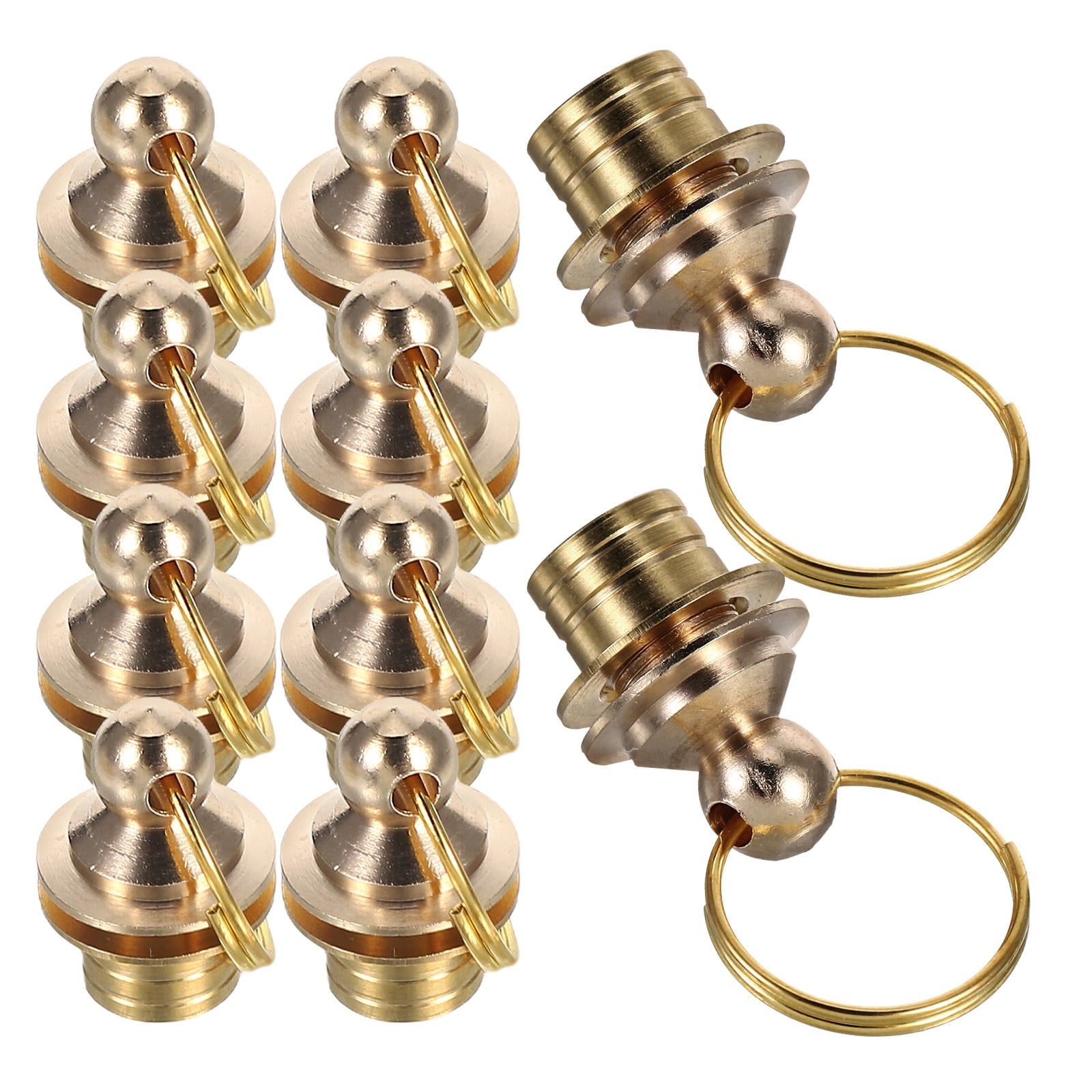 PENIKOKO 10Pcs Golden Brass Gourd Barrel Screw Clasps for Diy Jewelry ...