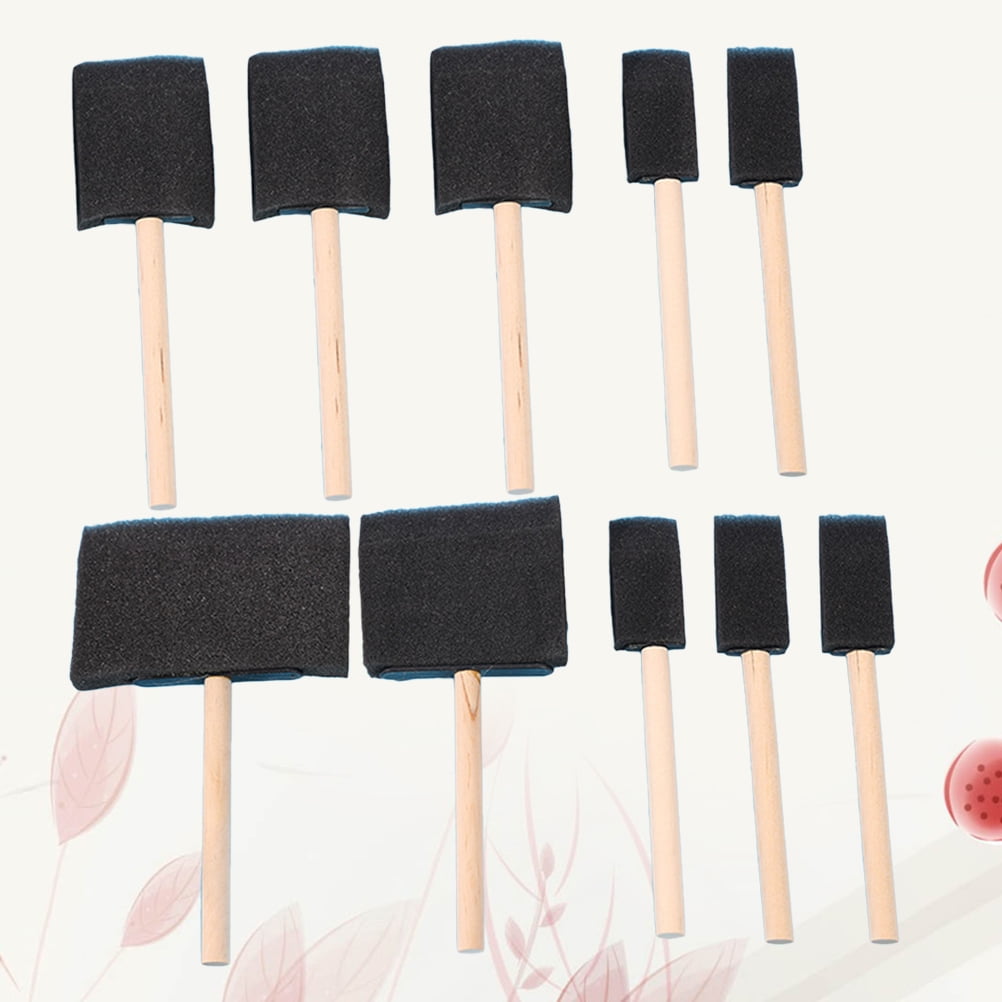 PENIKOKO 10pcs Artist Paint Brush Wood Pulp Assorted Color for Crafters ...