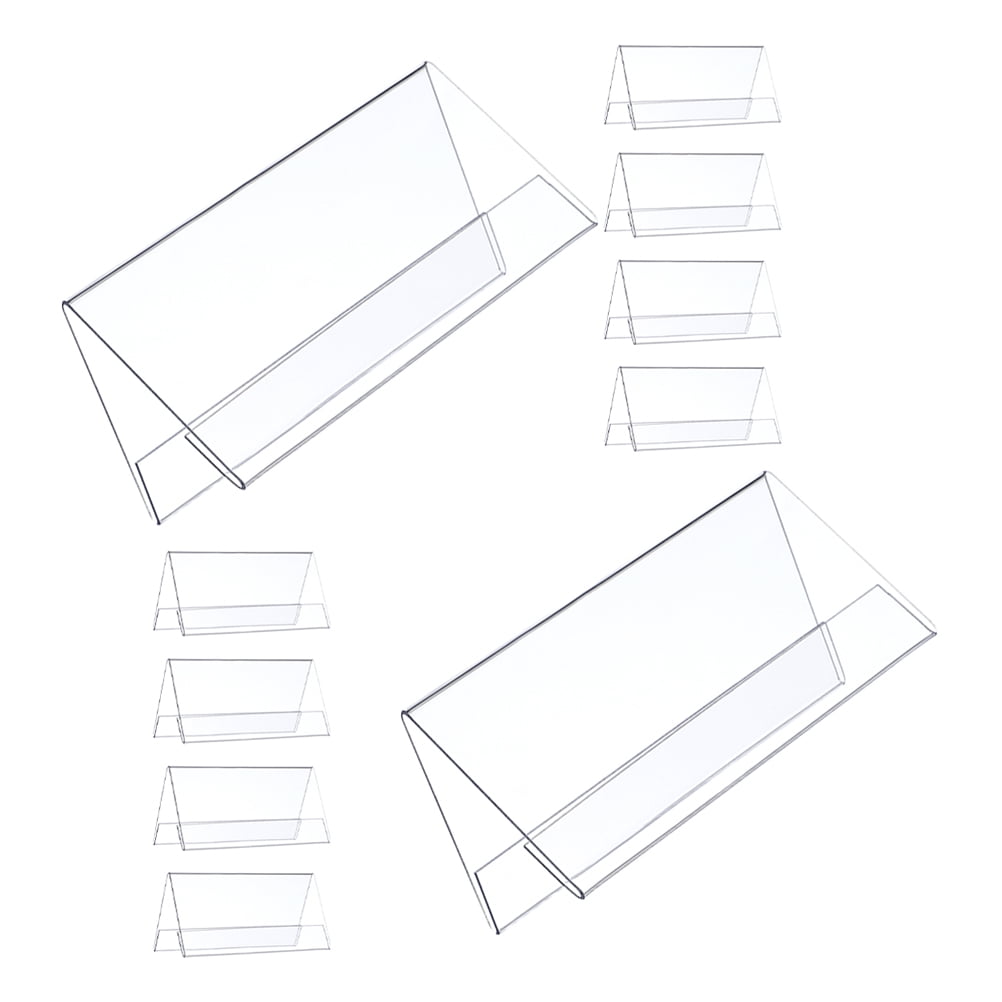 PENIKOKO 10pcs Name Plate Holder For Desk Transparent Acrylic ...