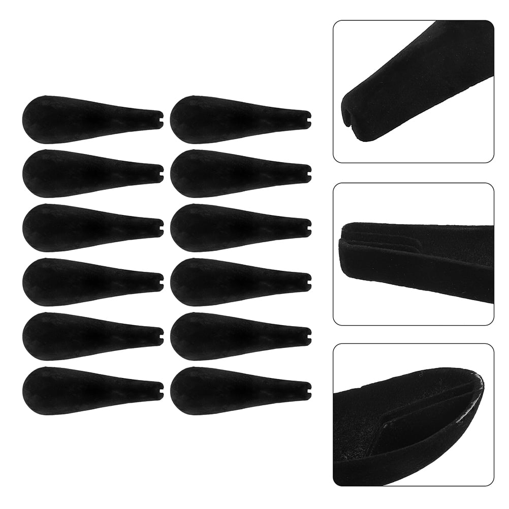 PENIKOKO 12Pcs Black Velvet Hanger Shoulder Cushions Sturdy Flocked ...