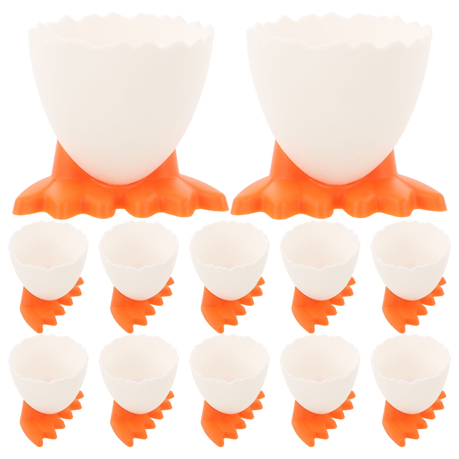 PENIKOKO 12pcs Cute Foot-Shaped Holder for Soft Boiled Eggs, White PP ...