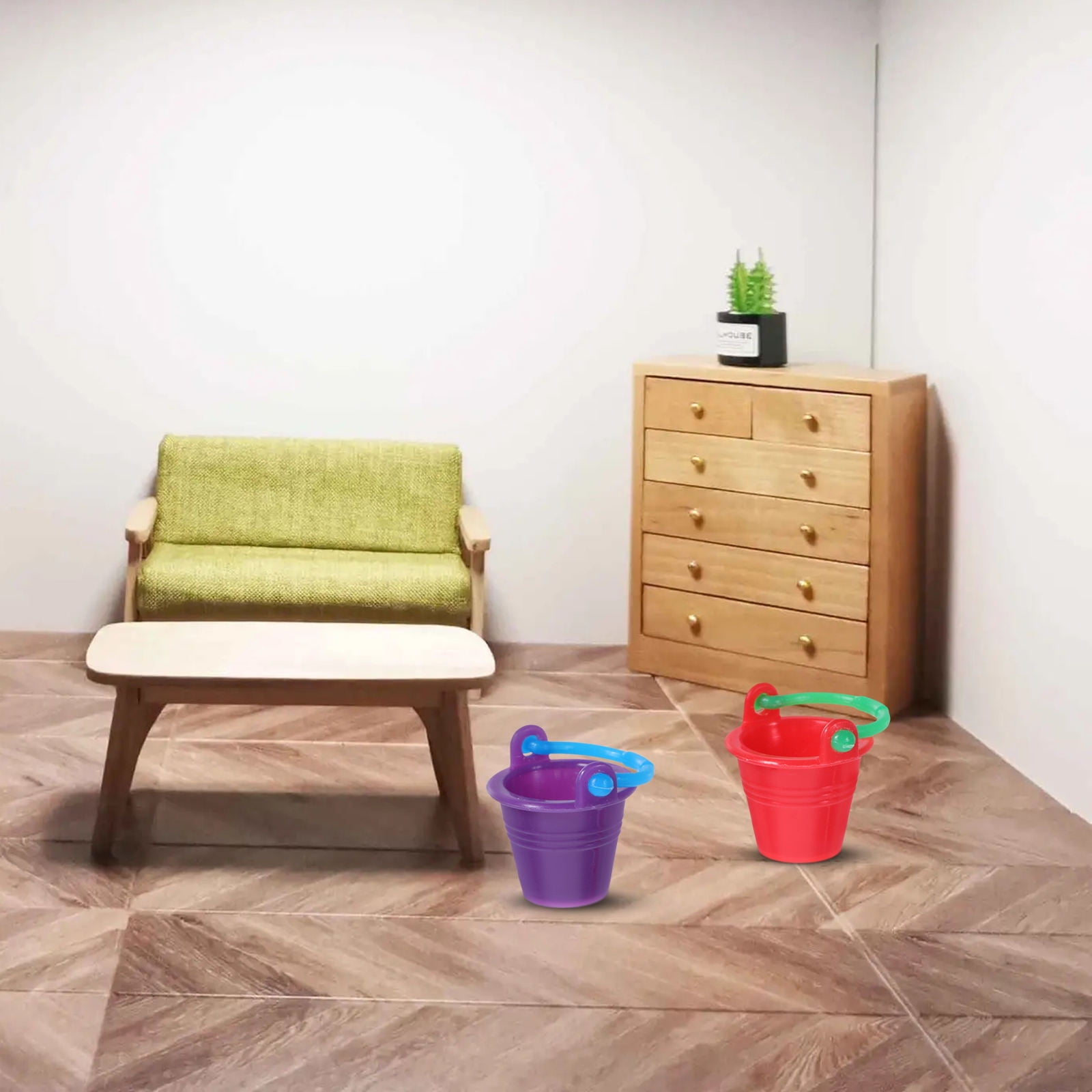 PENIKOKO 12Pcs Mini Plastic Buckets for Kids Beach Pails Gardening ...