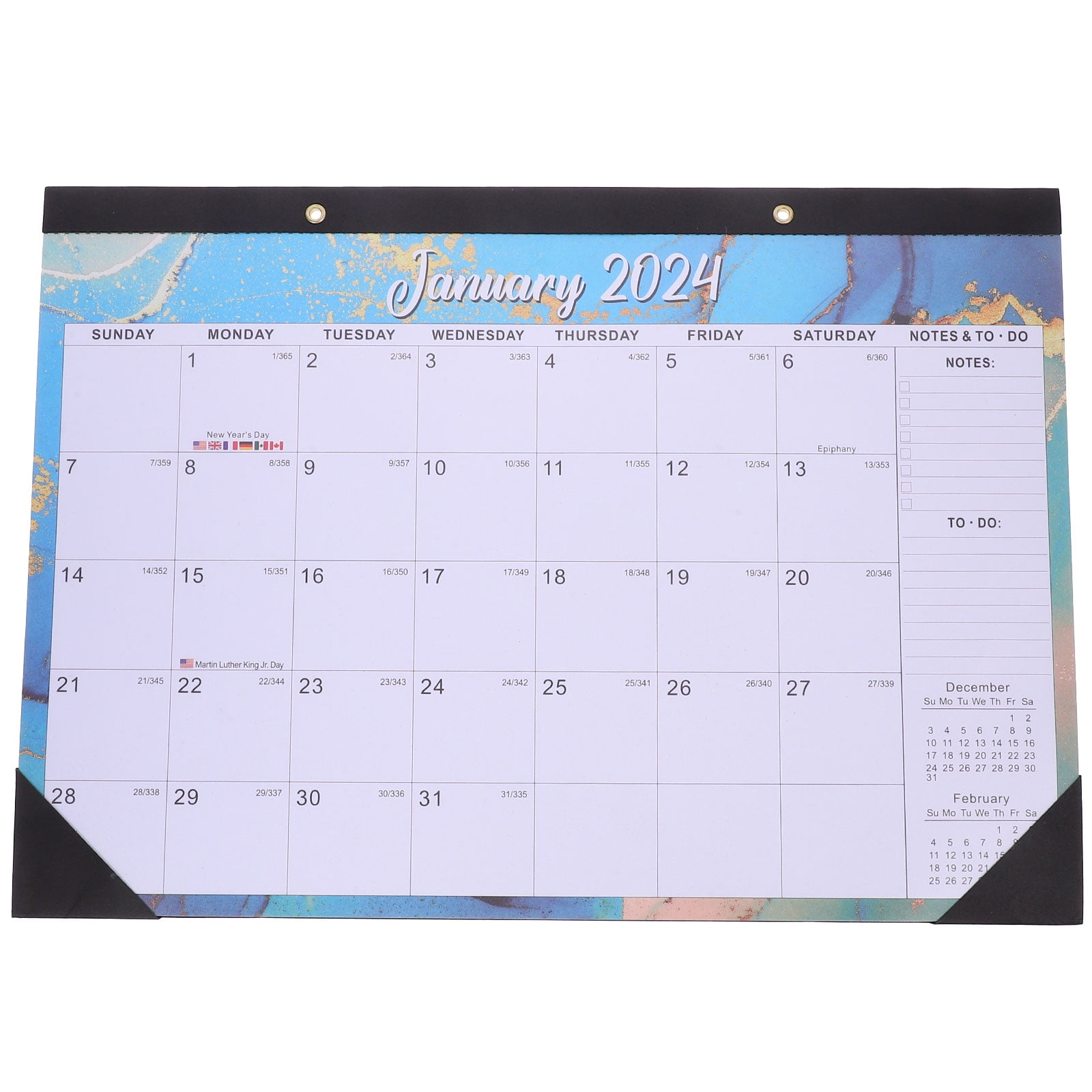 PENIKOKO English Monthly Calendar Multi Paper 1Set 17X12In - Walmart.com
