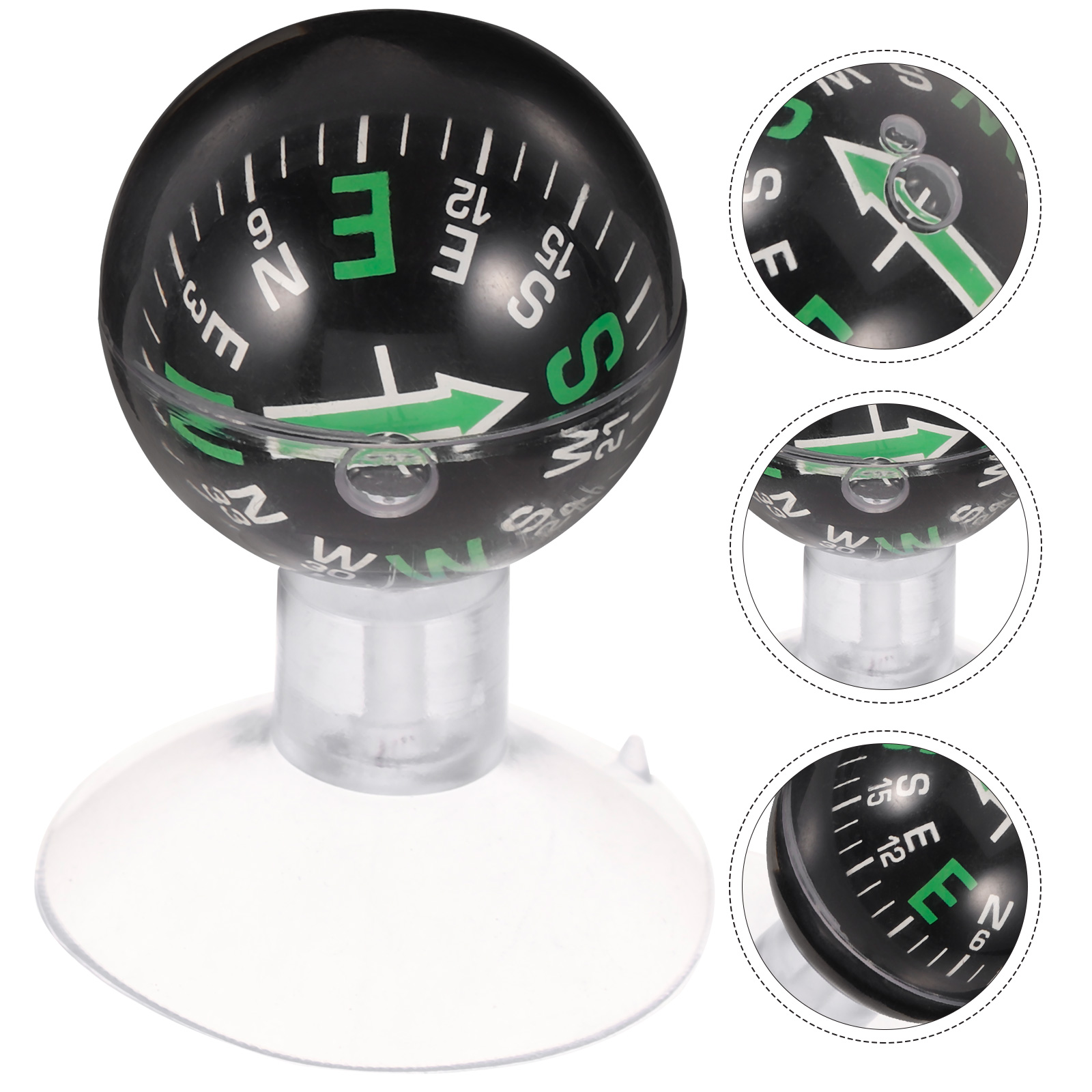 PENIKOKO 1Pack Car Compass Ball Abs Round Automotive Accessory for Safe ...