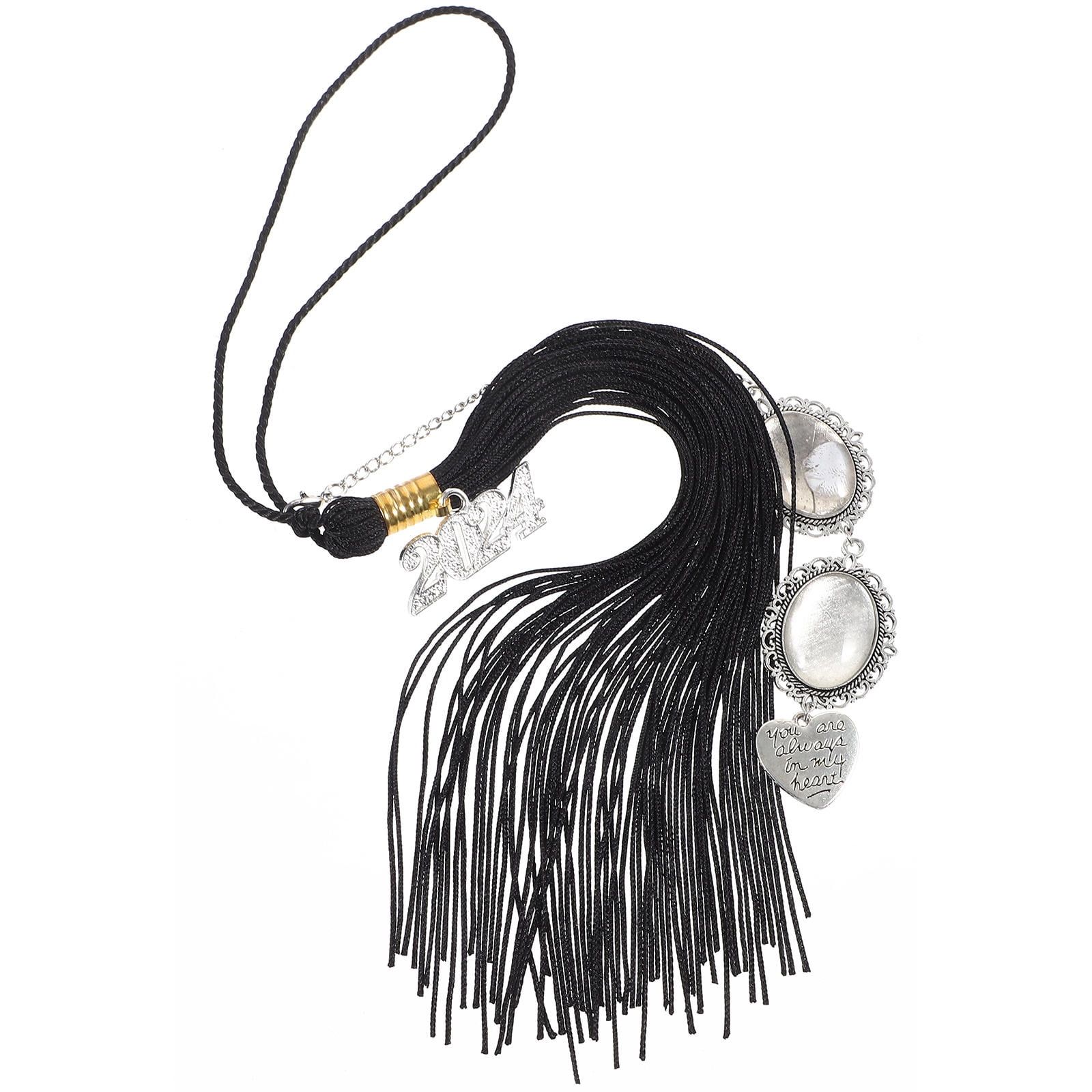 PENIKOKO 1Pack Graduation Cap Memory Charm Black Metal Square ...