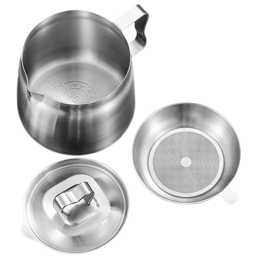 PENIKOKO 1Pack Oil Storage Container for Kitchen 2L in Silver for Heat ...
