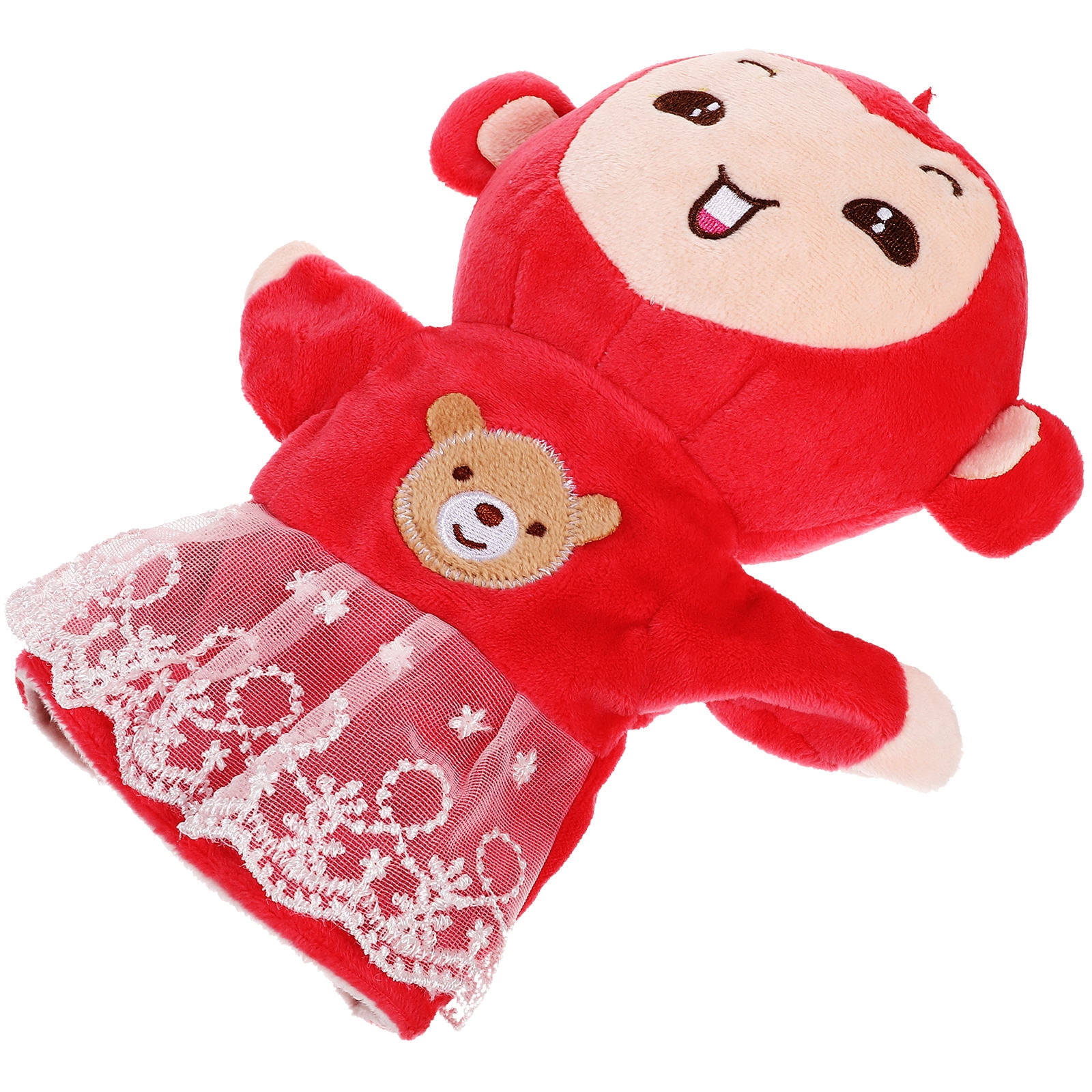 PENIKOKO Family Members Hand Puppet Plush Monkey Hand Puppet Red 1Set ...