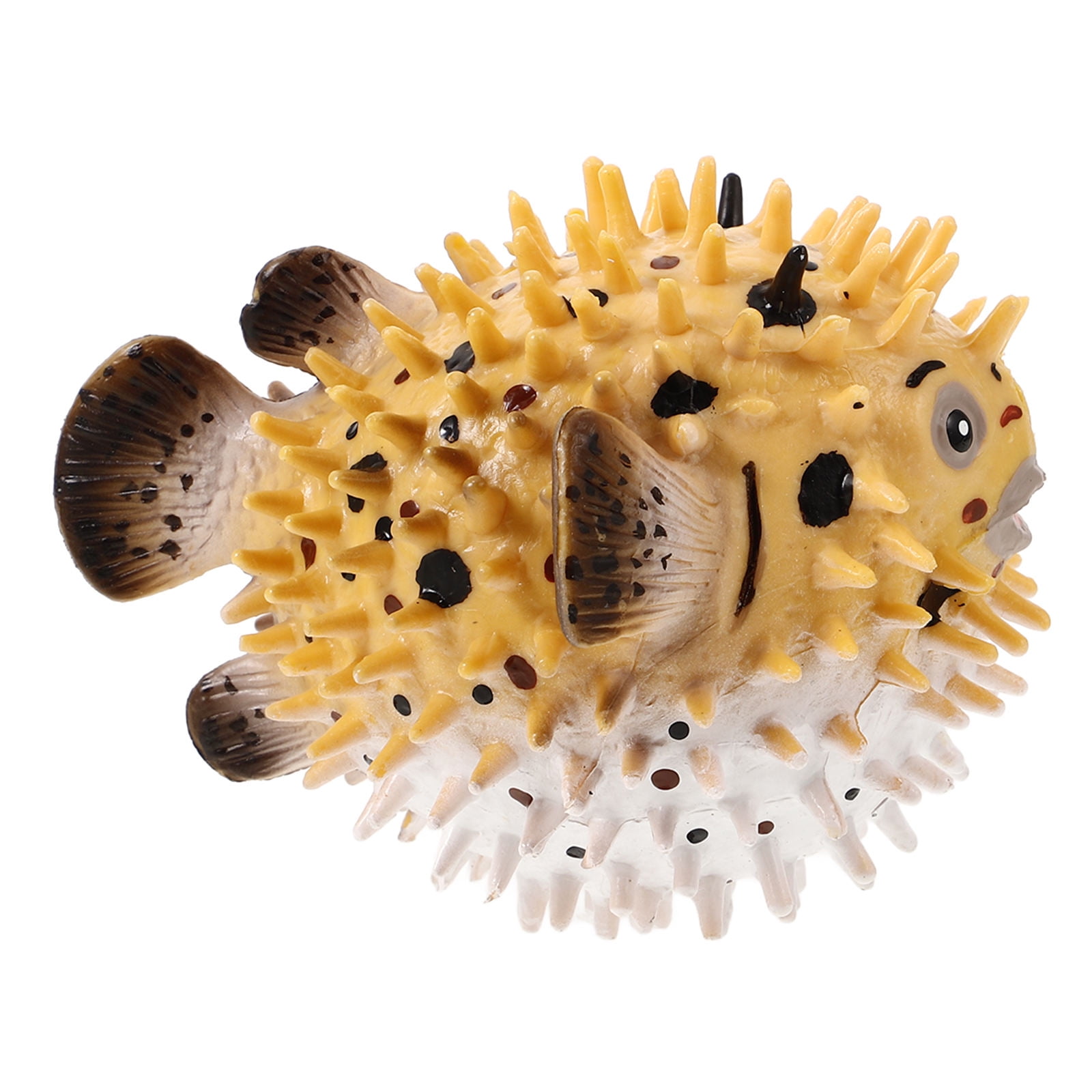 PENIKOKO 1Pack Pufferfish Figurine Sea Animals Figurines Yellow Color ...