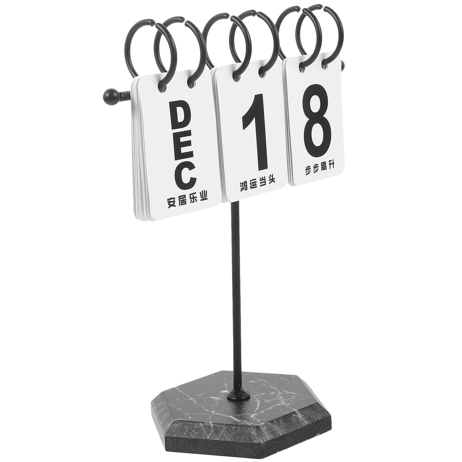 PENIKOKO 1Pcs Reusable Perpetual Calendar Black Iron Modern Desk ...