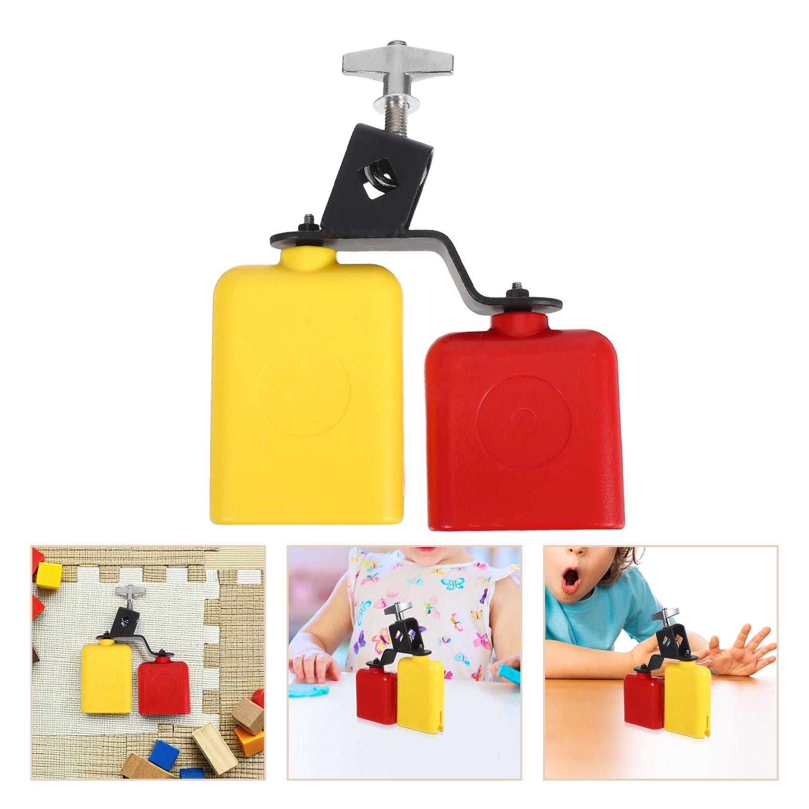 PENIKOKO 1Pack Sambago Latin Bell Percussion Instrument Set Multi ABS ...
