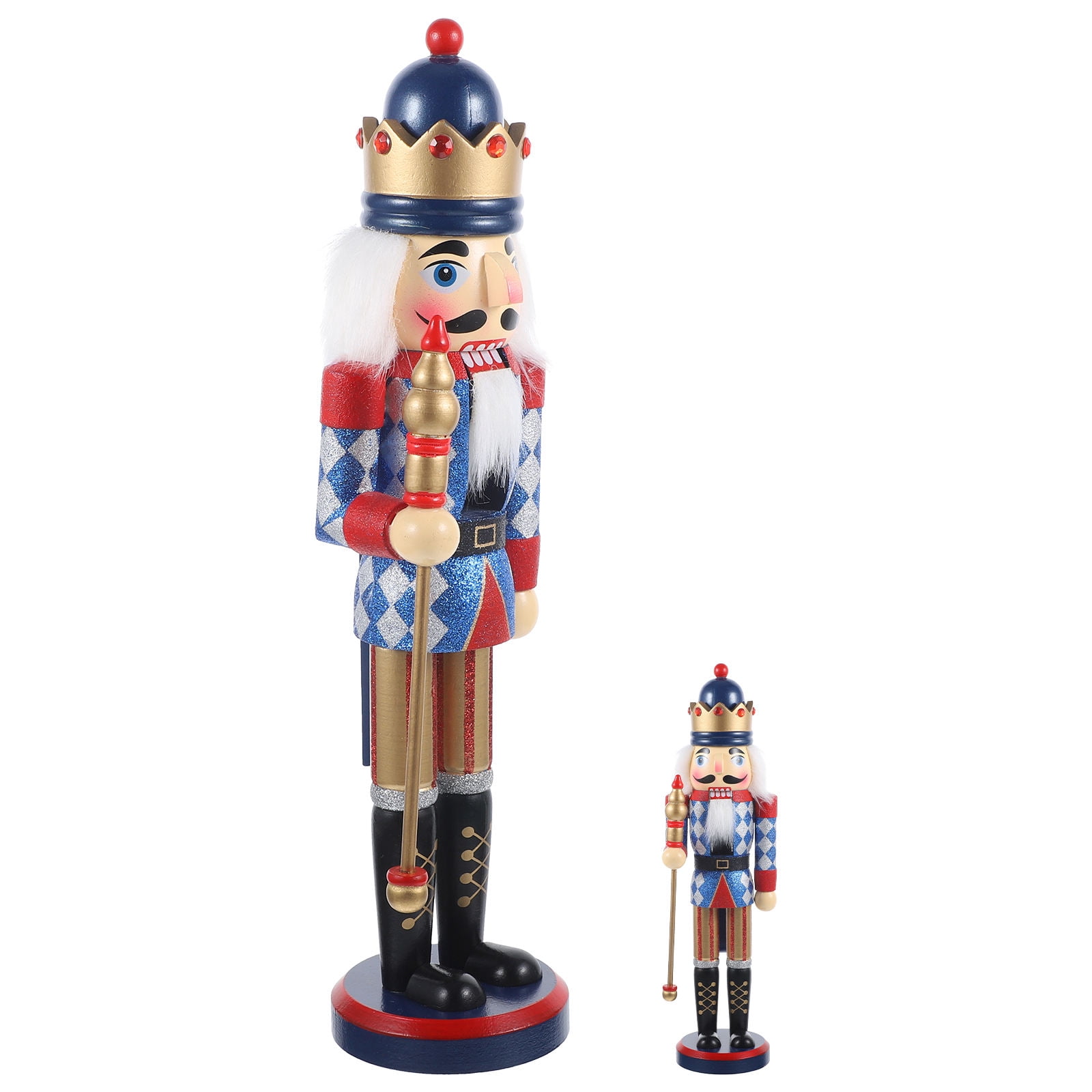 PENIKOKO Traditional Design Wood Nutcracker Christmas Decoration ...