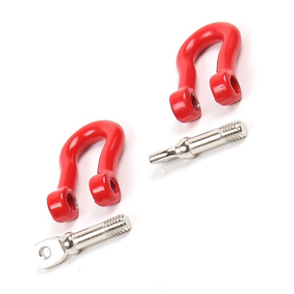 PENIKOKO 1Pair Universal Red Tow Hook Front Car Tow Bar Alloy Material ...