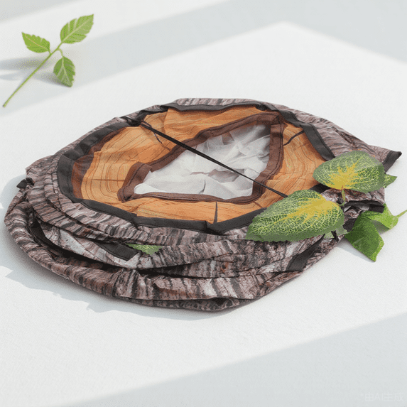 PENIKOKO 1Pc Pet Cat Tunnel with Tree Branch Design Light Brown 3 Way ...