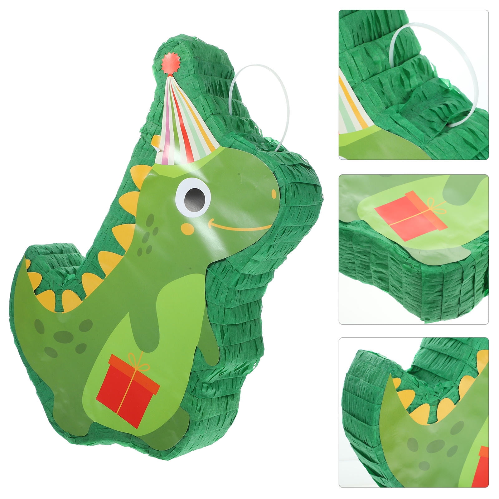 PENIKOKO Dinosaur Pinata Green 1Set 15.7X10.2X2.8In Paper Candy Holder ...