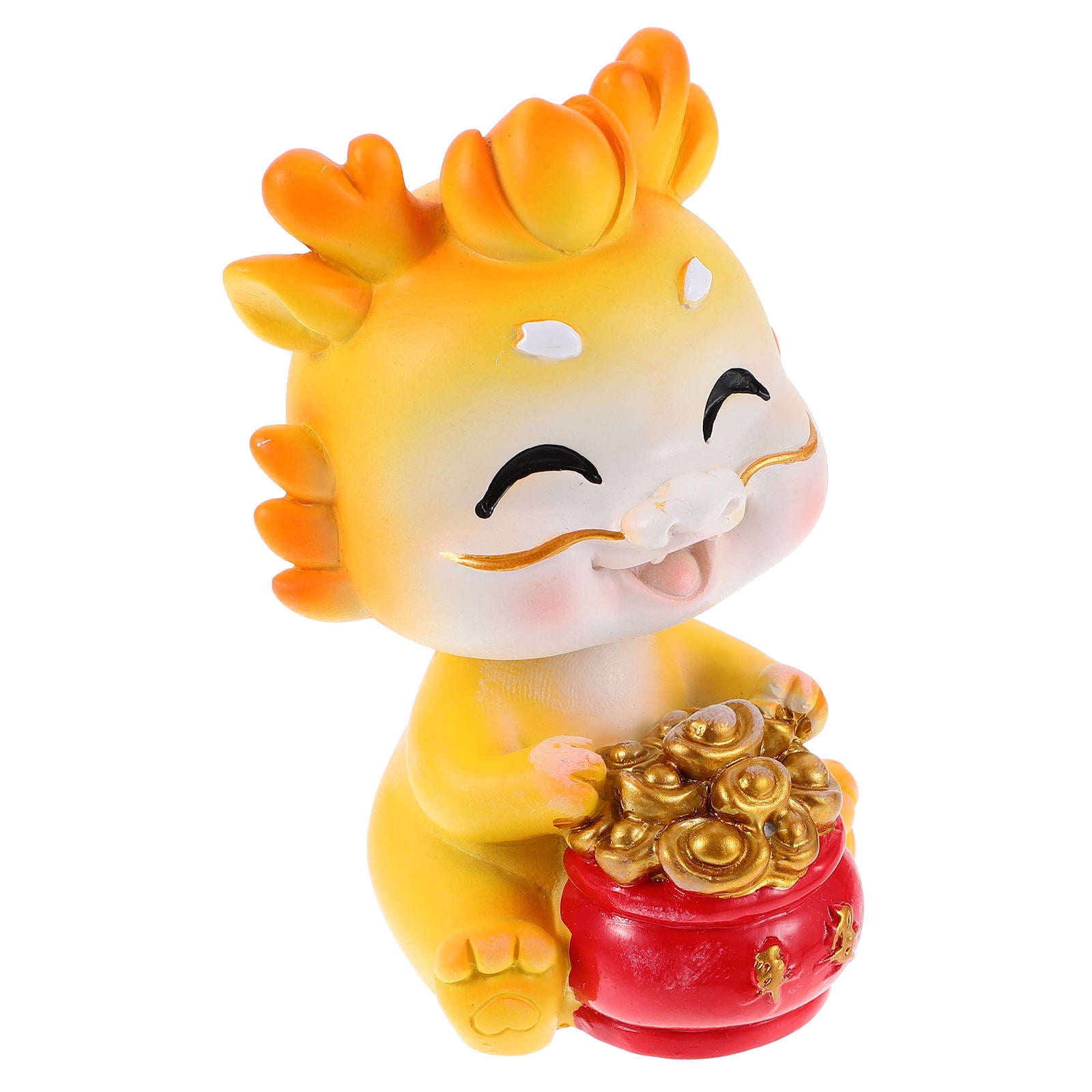 PENIKOKO resin dragon figurines Miniature Dragon Figurine Yellow Car ...