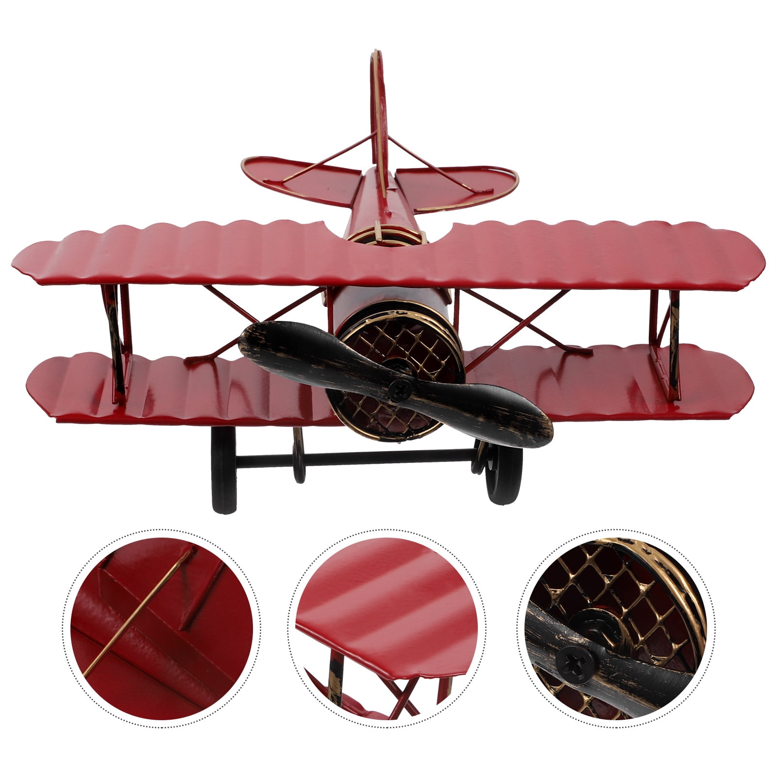 PENIKOKO 1Pcs Iron Handicrafts Retro Plane Decor Rustic Style Airplane ...