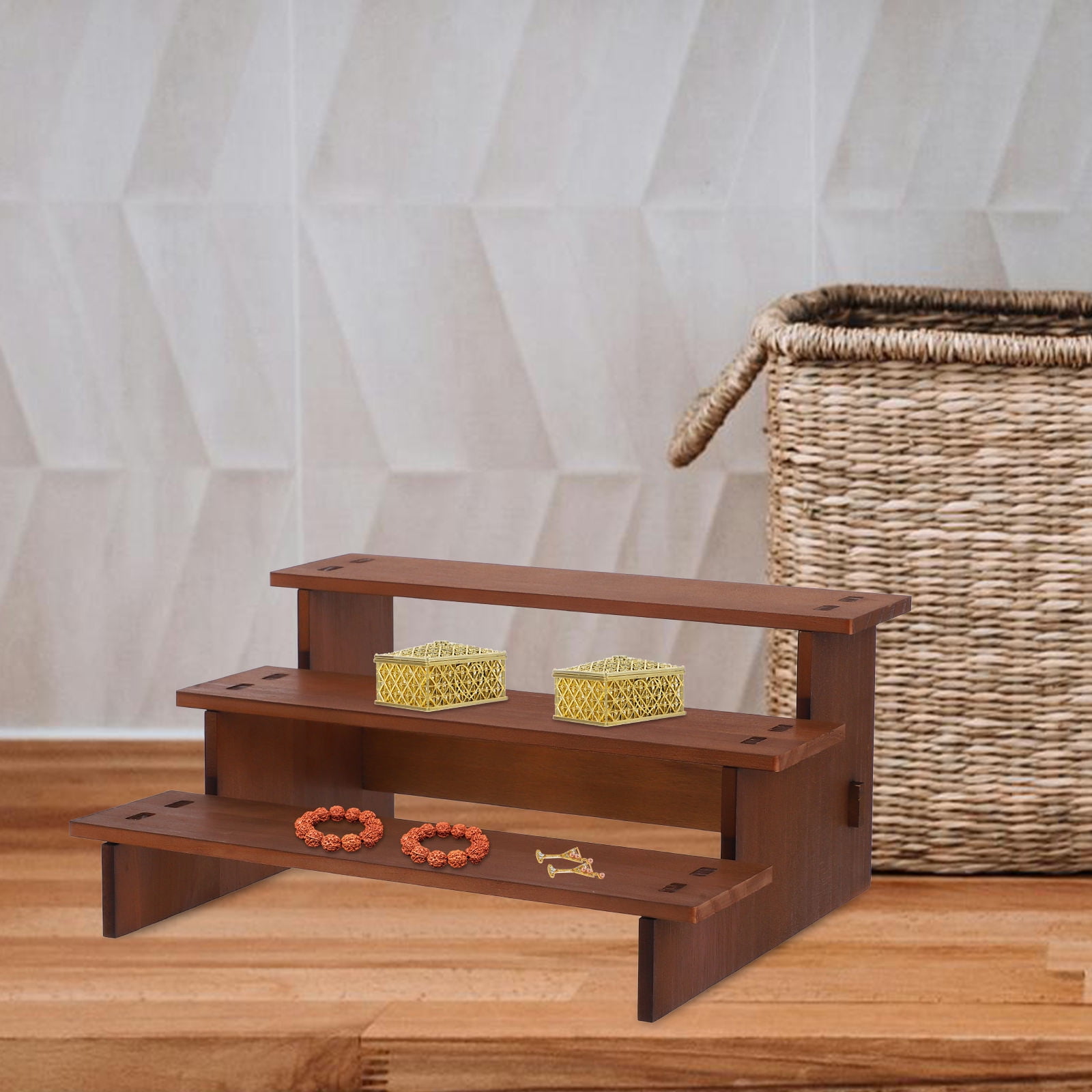 PENIKOKO 1Pcs Wood Tiered Display Shelf for Vendors to Organize and ...