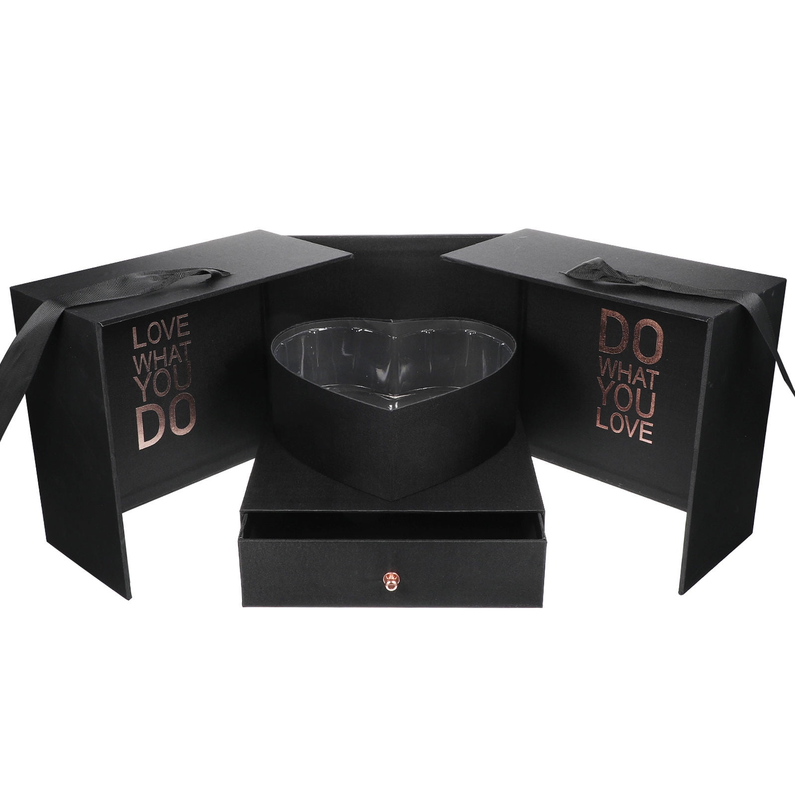 PENIKOKO 1Set Creative Cube Flower Box Black Cloth for Anniversary ...