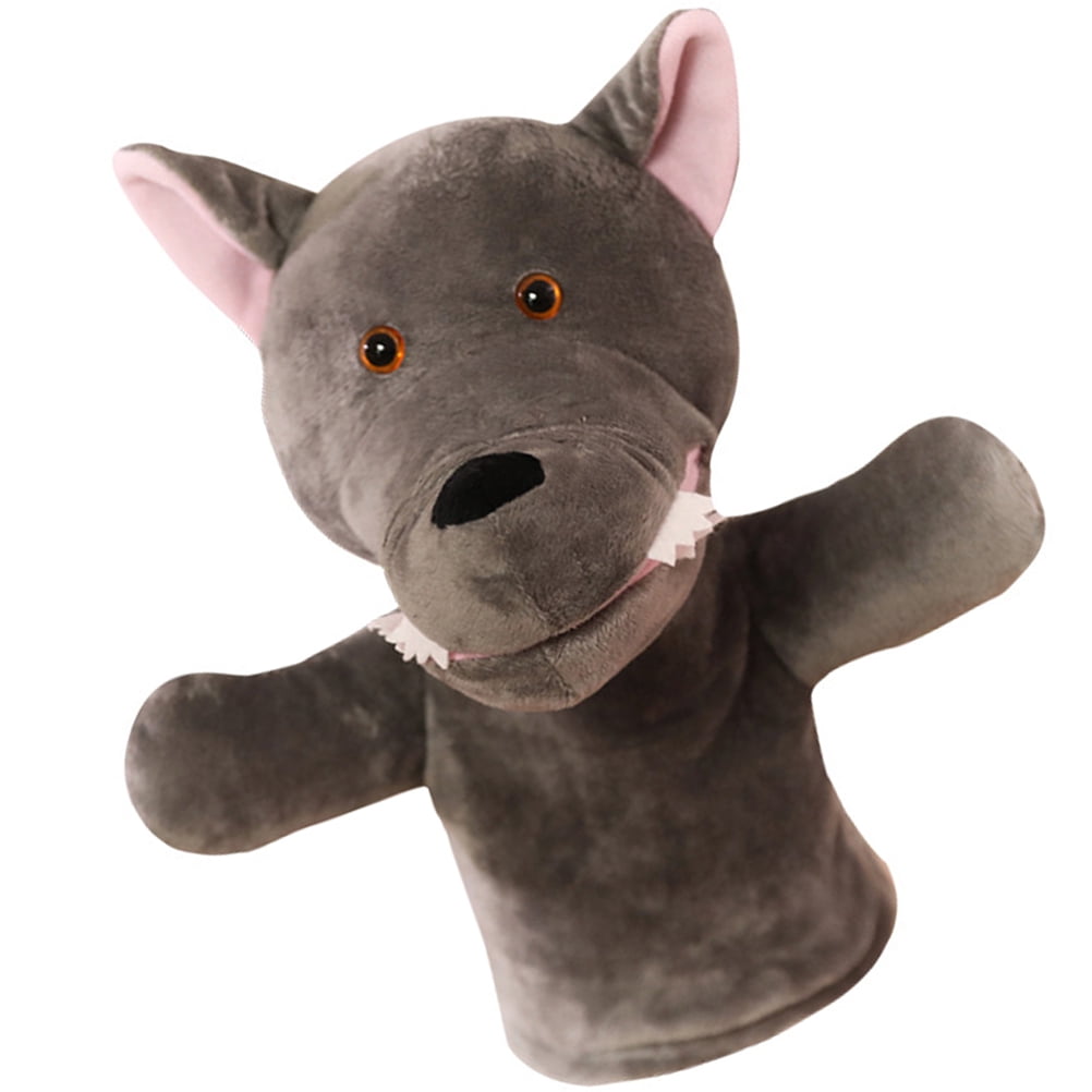 PENIKOKO 1Set Dark Grey Role Play Hand Puppet Wolf Shaped PP Cotton ...