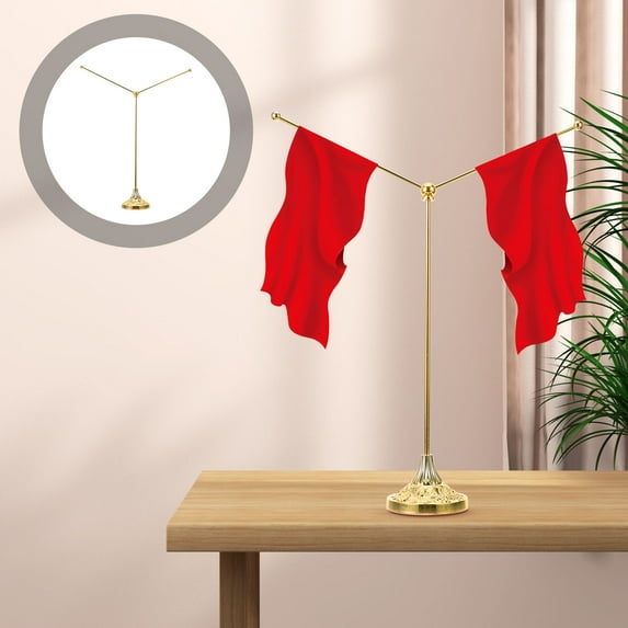 PENIKOKO Golden Metal Flagpole Holder Portable Lightweight Design for ...