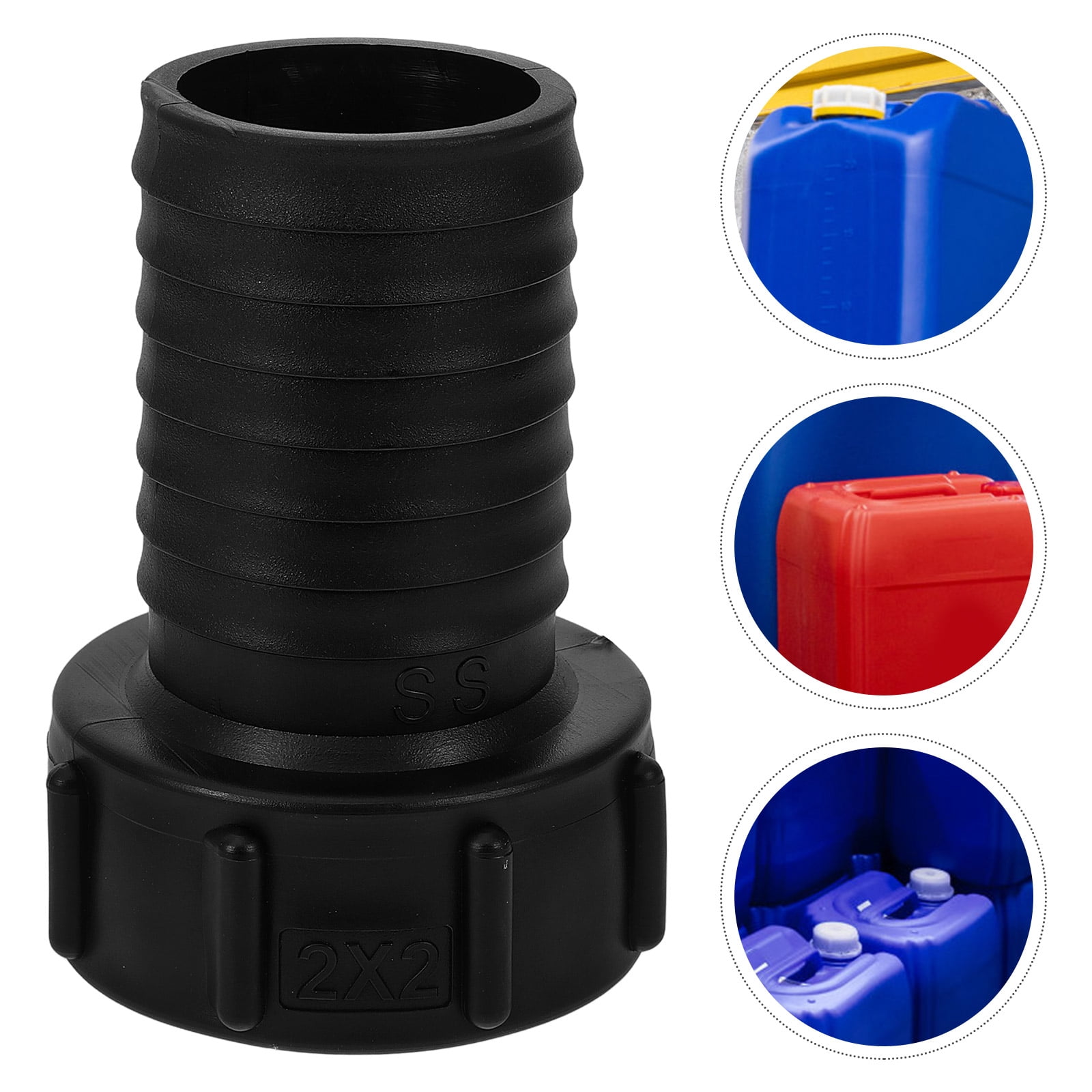 PENIKOKO Plastic Ibc Tank Adapter Tote Tank Fittings Replacement Black ...