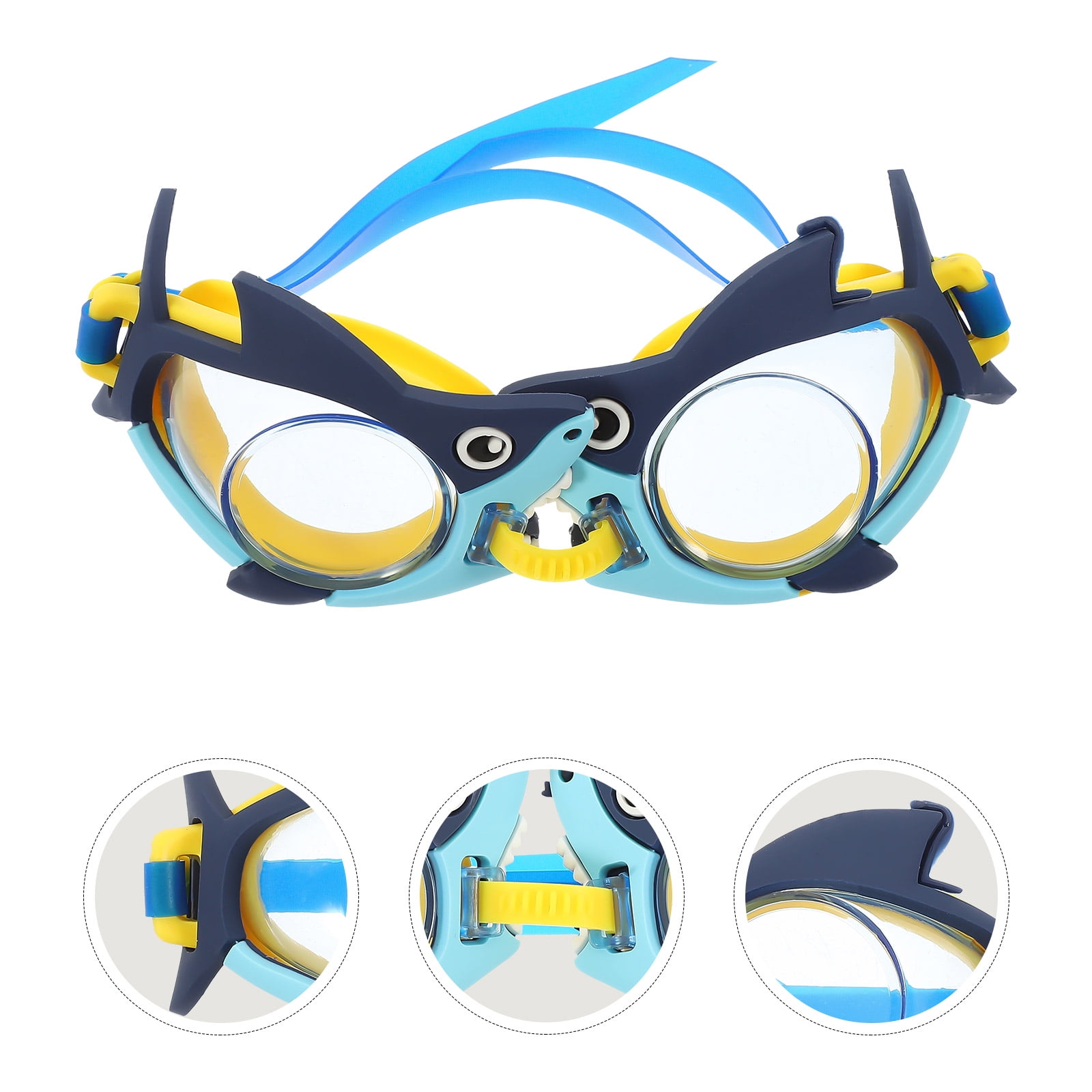 PENIKOKO 1Set Shark Shape Cartoon Design Anti-fog Kids Goggles Clear ...