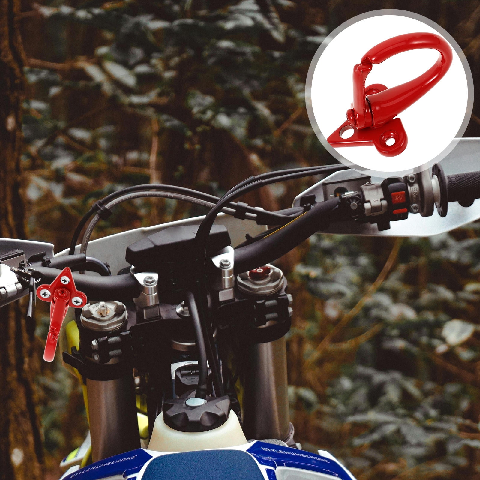 PENIKOKO Red Motorcycle Hook for Handlebar with Aluminum Alloy Durable ...