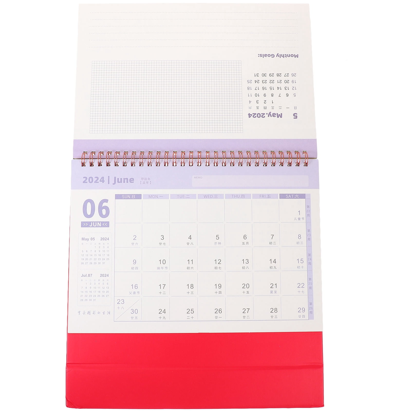 PENIKOKO 1Set Paper Desk Calendar with Double-sided Design for Adult ...