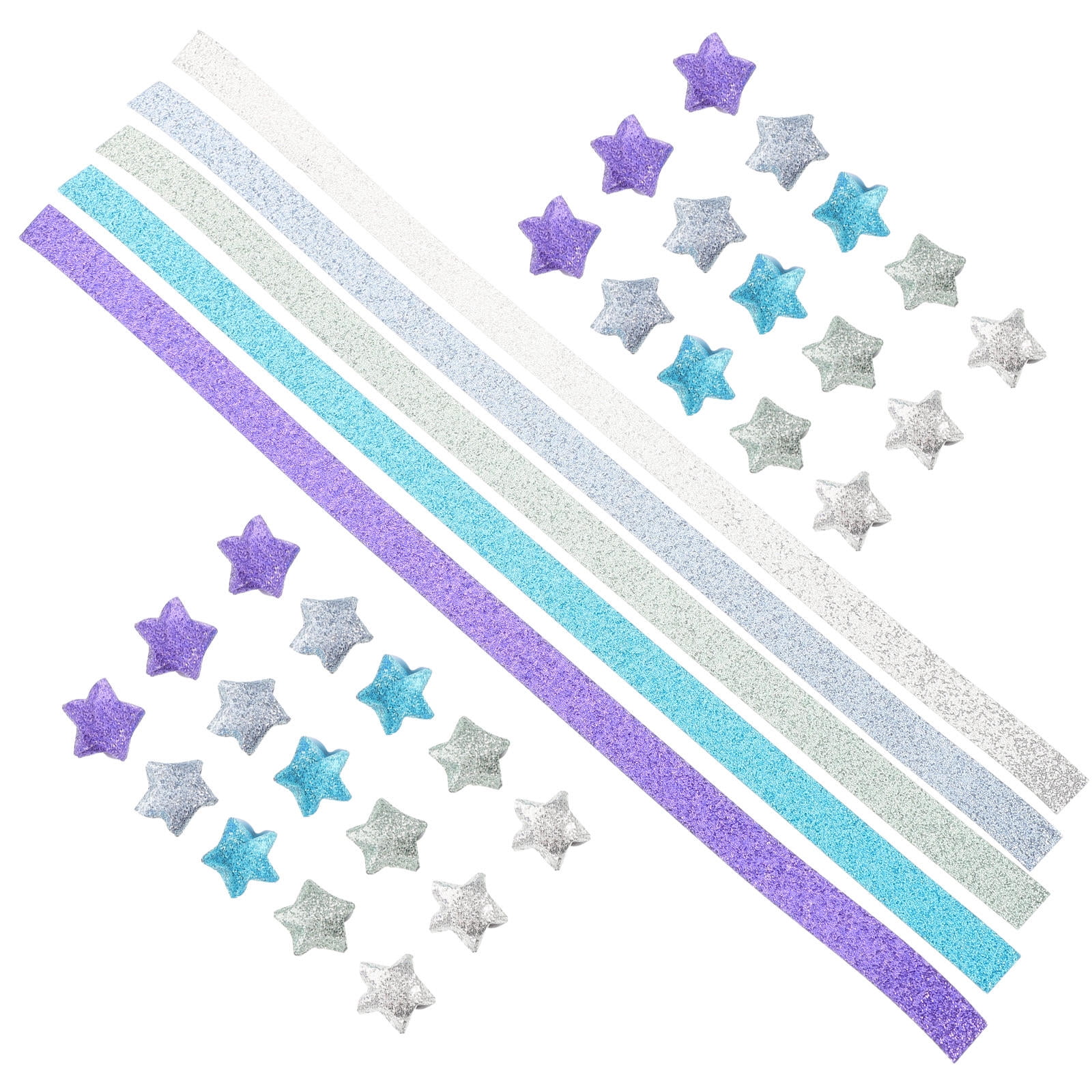 PENIKOKO 1Set Portable DIY Glitter Paper Star Strips Kit for Crafting ...