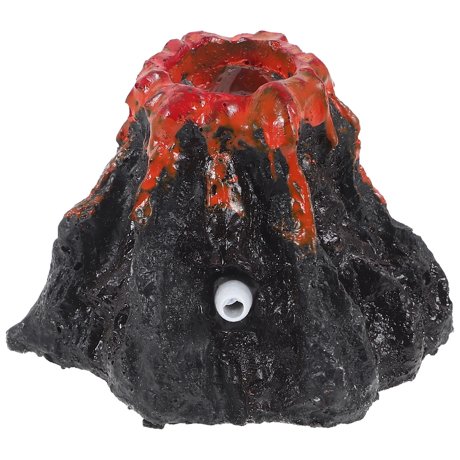 PENIKOKO Resin Mini Volcano Statue Garden Fish Tank Decor Grey Artistic ...