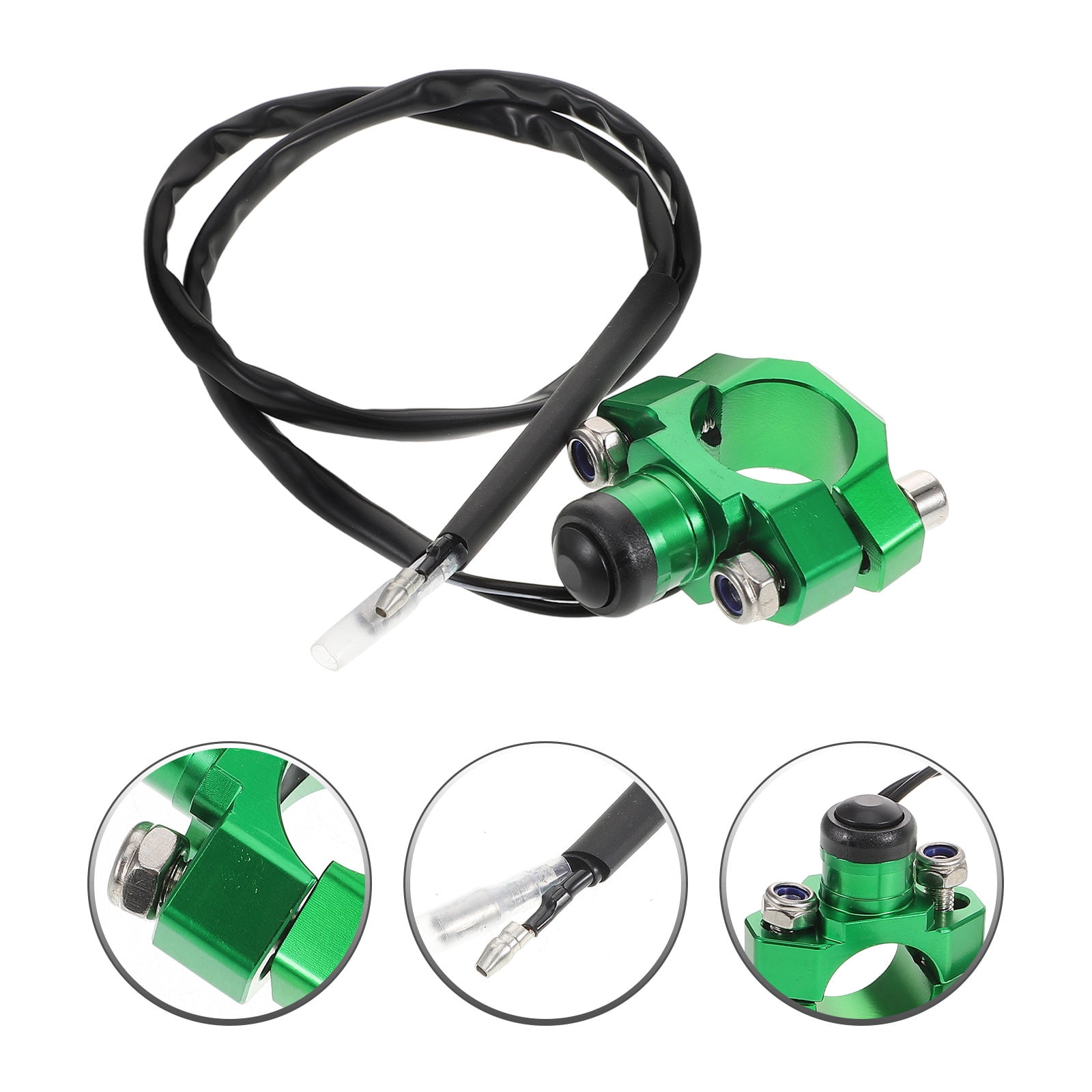 PENIKOKO Motorcycle Starter Button Green Multi Function Durable Switch ...