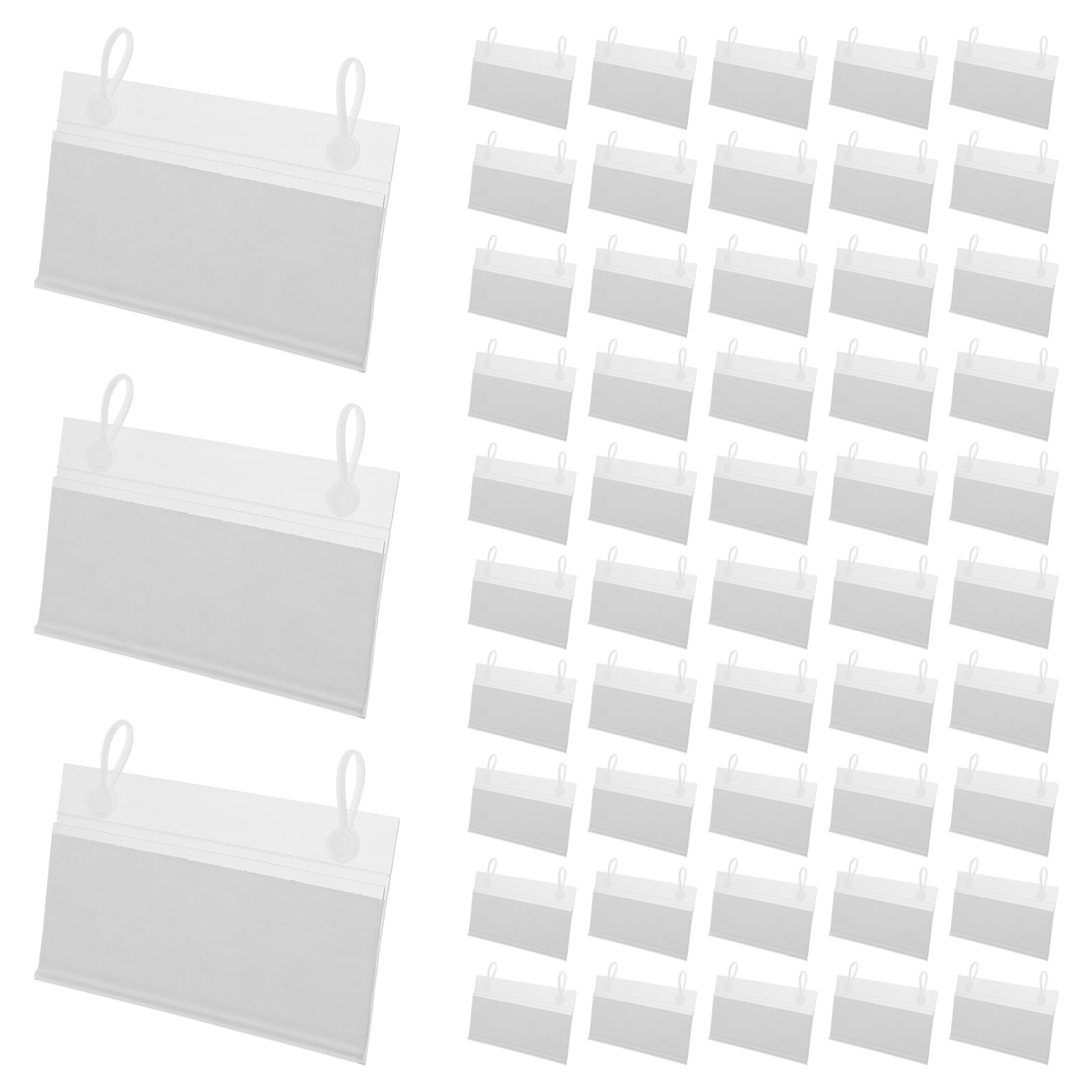 PENIKOKO PVC Plastic Basket Label Holders with Snap Lock for Secure ...