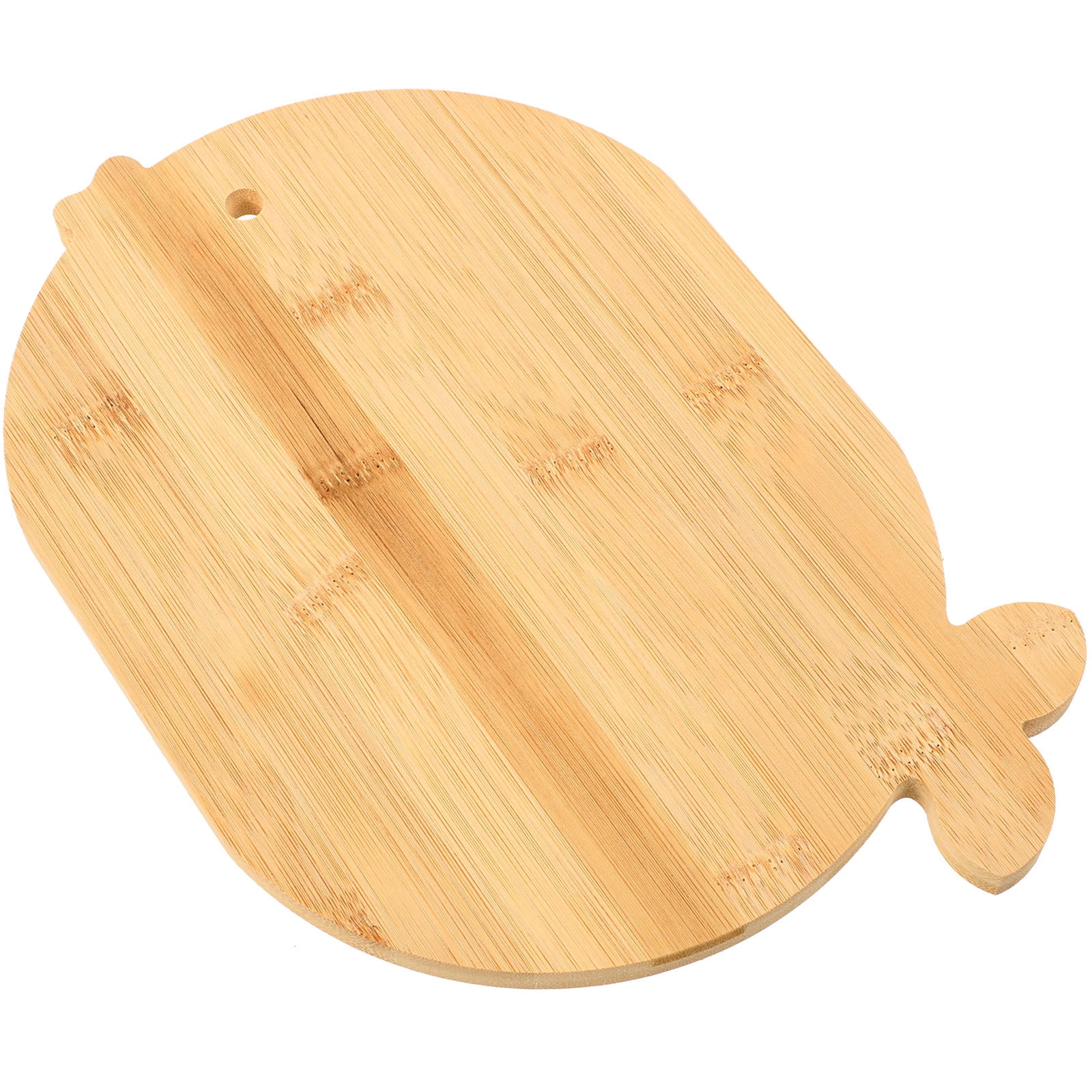 PENIKOKO Reusable Wood Pizza Tray Fish Design Elegant Light Brown Home ...