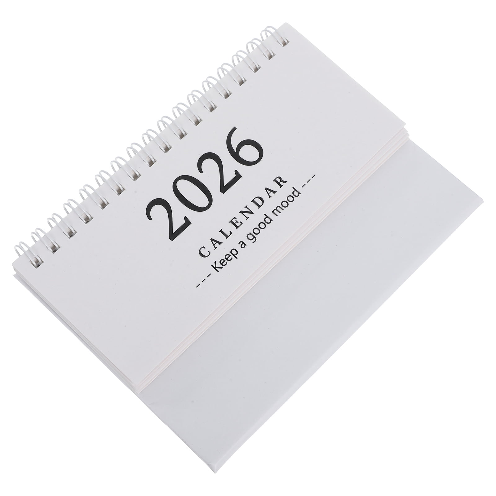 PENIKOKO 2026 Small Desktop Calendar White Foldable Standup Organizer ...