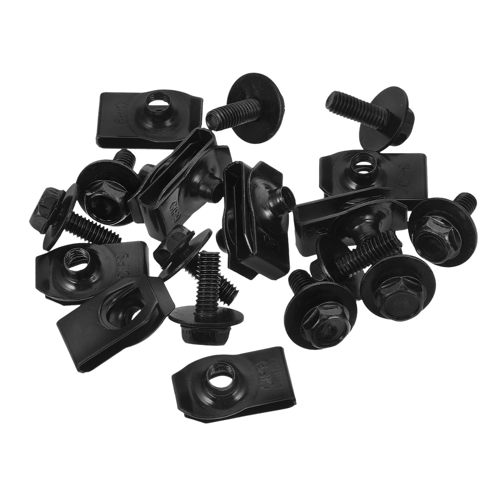 PENIKOKO 20Pack Car Body Fastener Kit Metal U Shape Anti Vibration ...