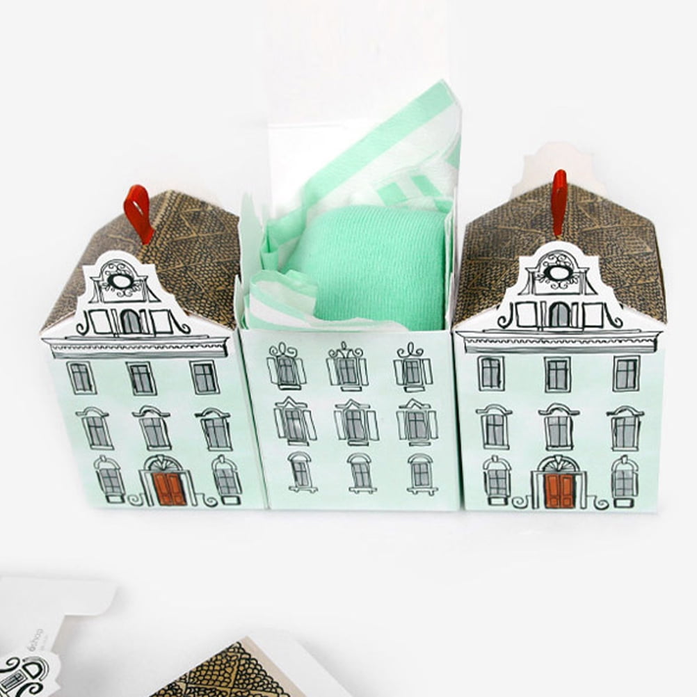 PENIKOKO Candy Boxes House Shaped Paper Assorted Color 20Pcs 3.0X2.6X2 ...