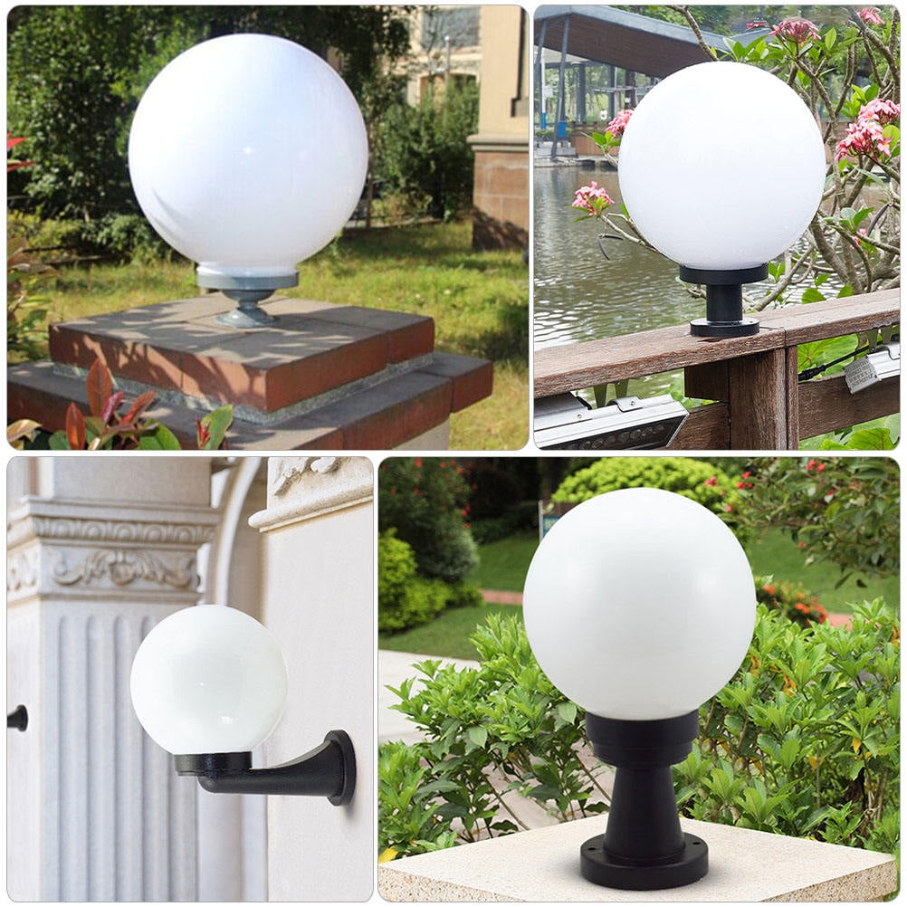 PENIKOKO 2Pack Outdoor Acrylic White Globe Light Cover for Lamp ...