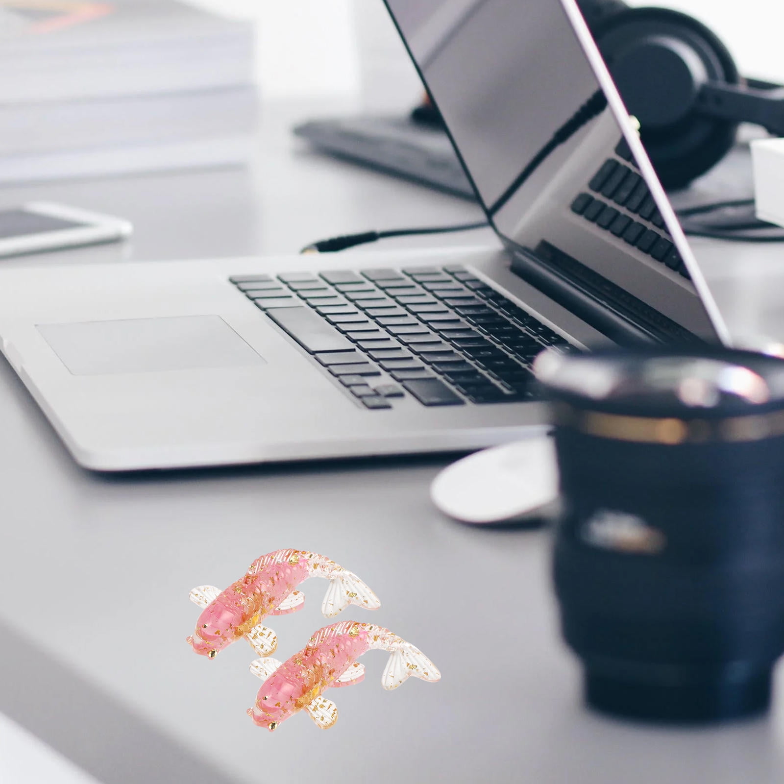 PENIKOKO 2Pcs Crystal Fish Figurine Fish Shaped Table Fish Ornament for ...