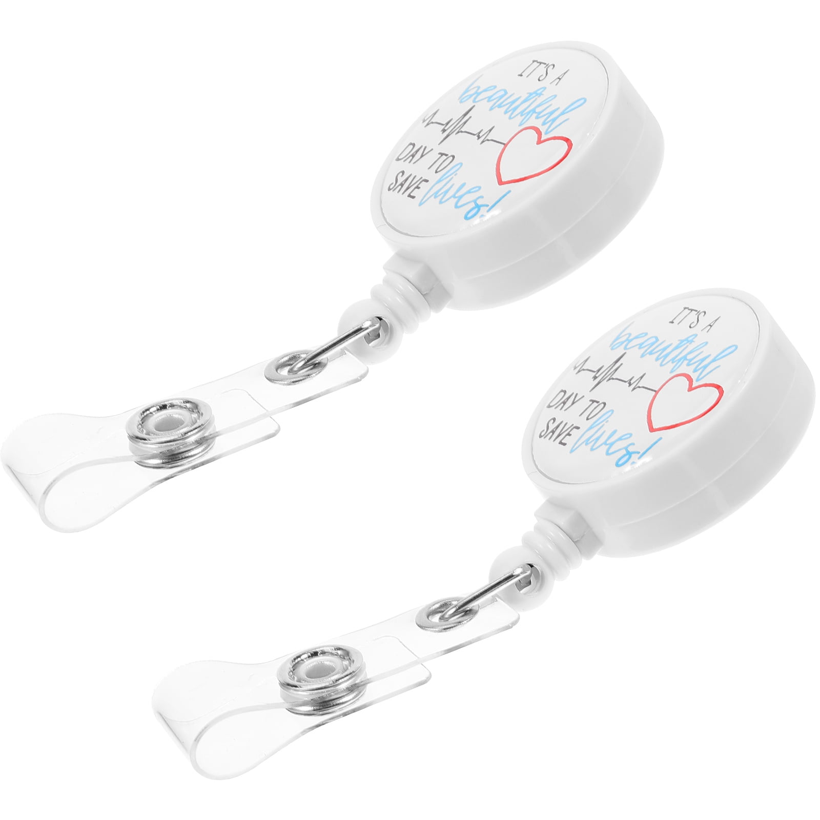 PENIKOKO 2-Pack Employee Badge Clips Assorted Colors for Doctors Work ...